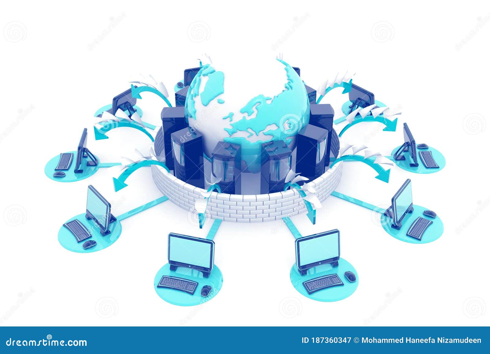 Computer network devices stock illustration. Illustration of computer ...