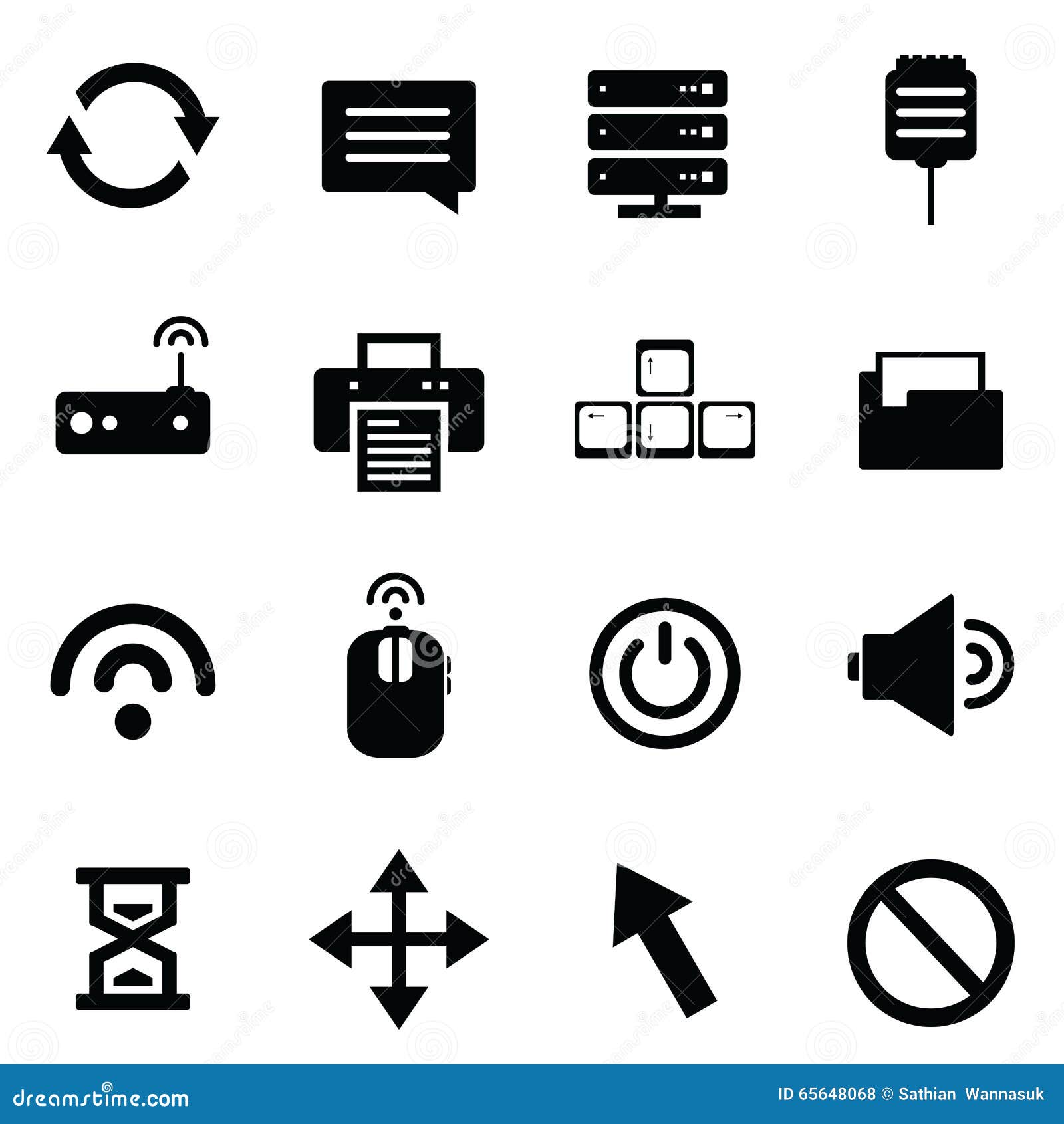 Computer and Network Devices Stock Vector - Illustration of icon ...