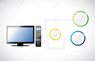 Computer Network Diagram Illustration Design Stock Illustration ...