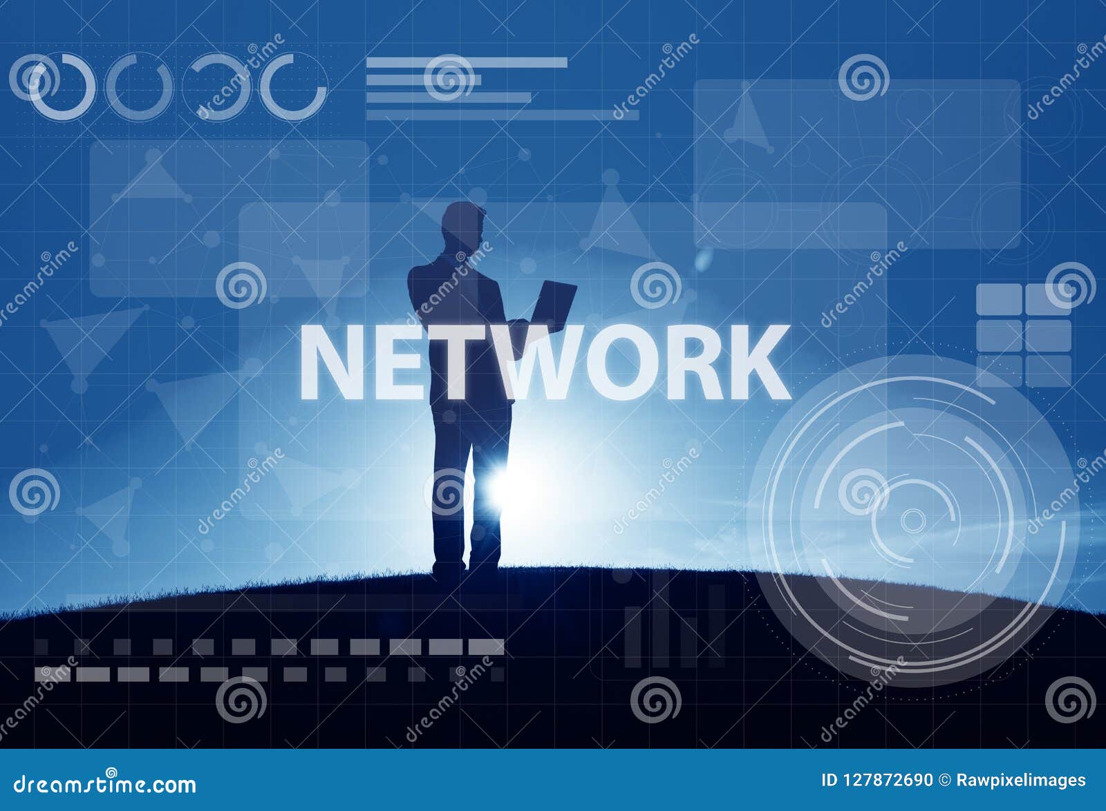 Computer Network Digital Connection Technology Concept Stock Photo ...