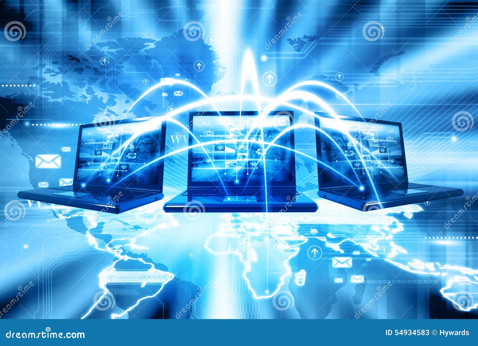 Computer network stock illustration. Illustration of notebook - 54934583