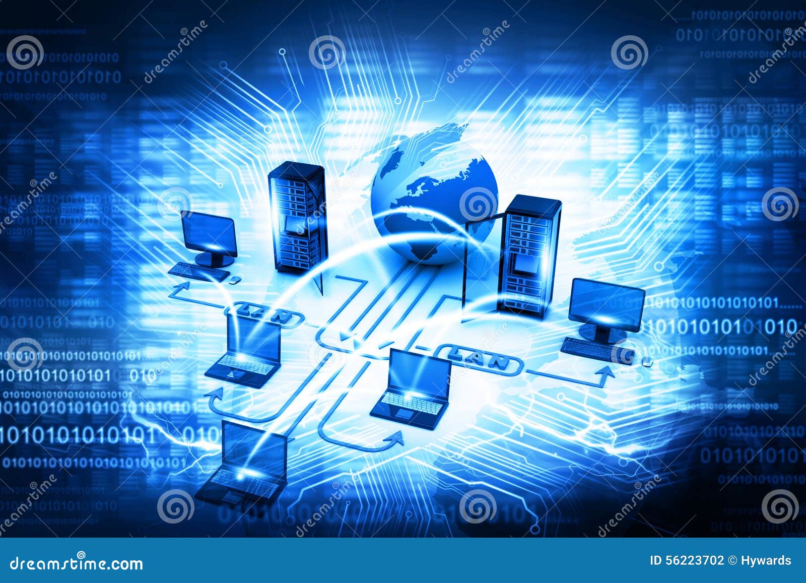 Computer network stock illustration. Illustration of desktop - 56223702