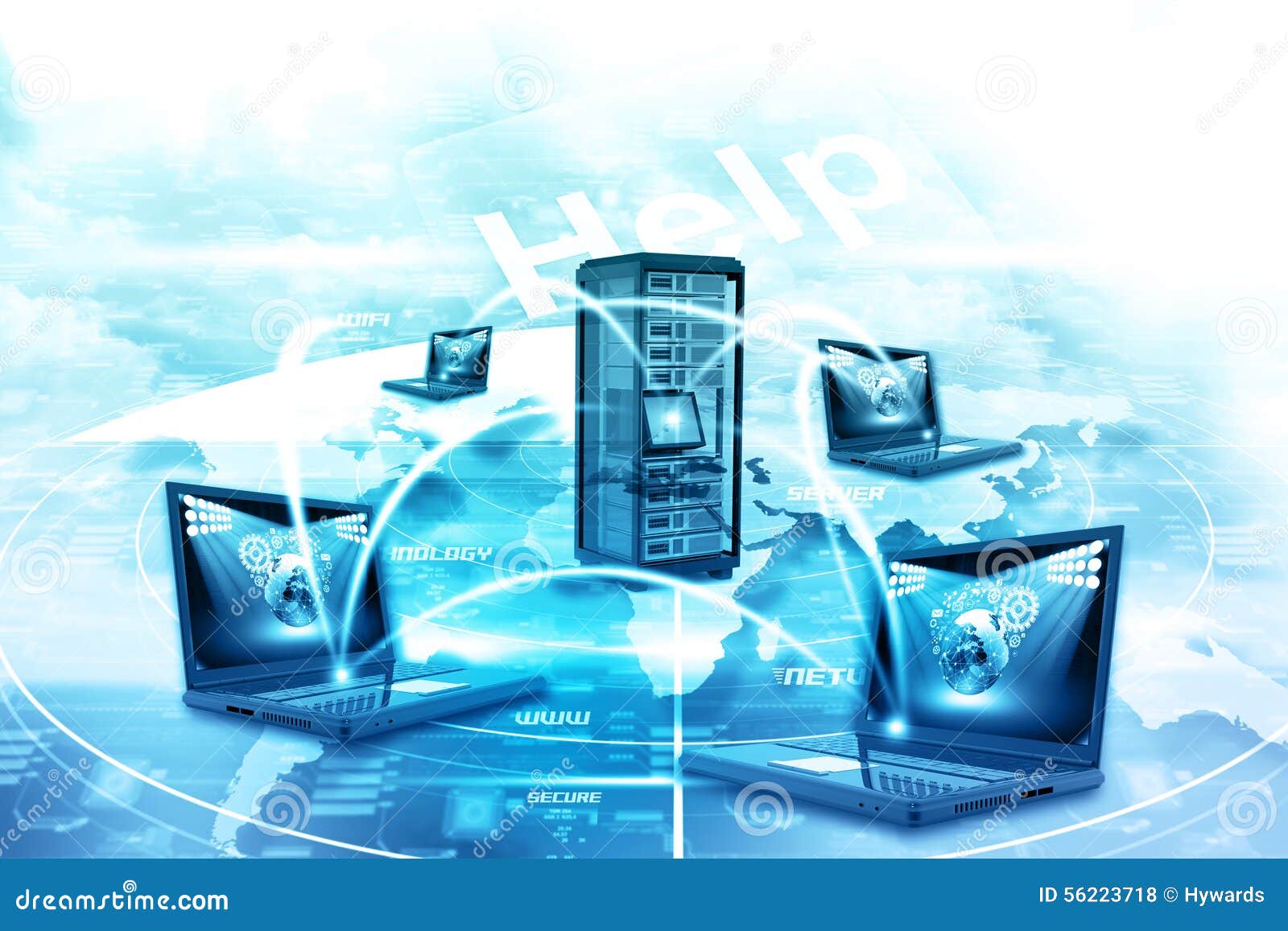Computer network stock illustration. Illustration of data - 56223718
