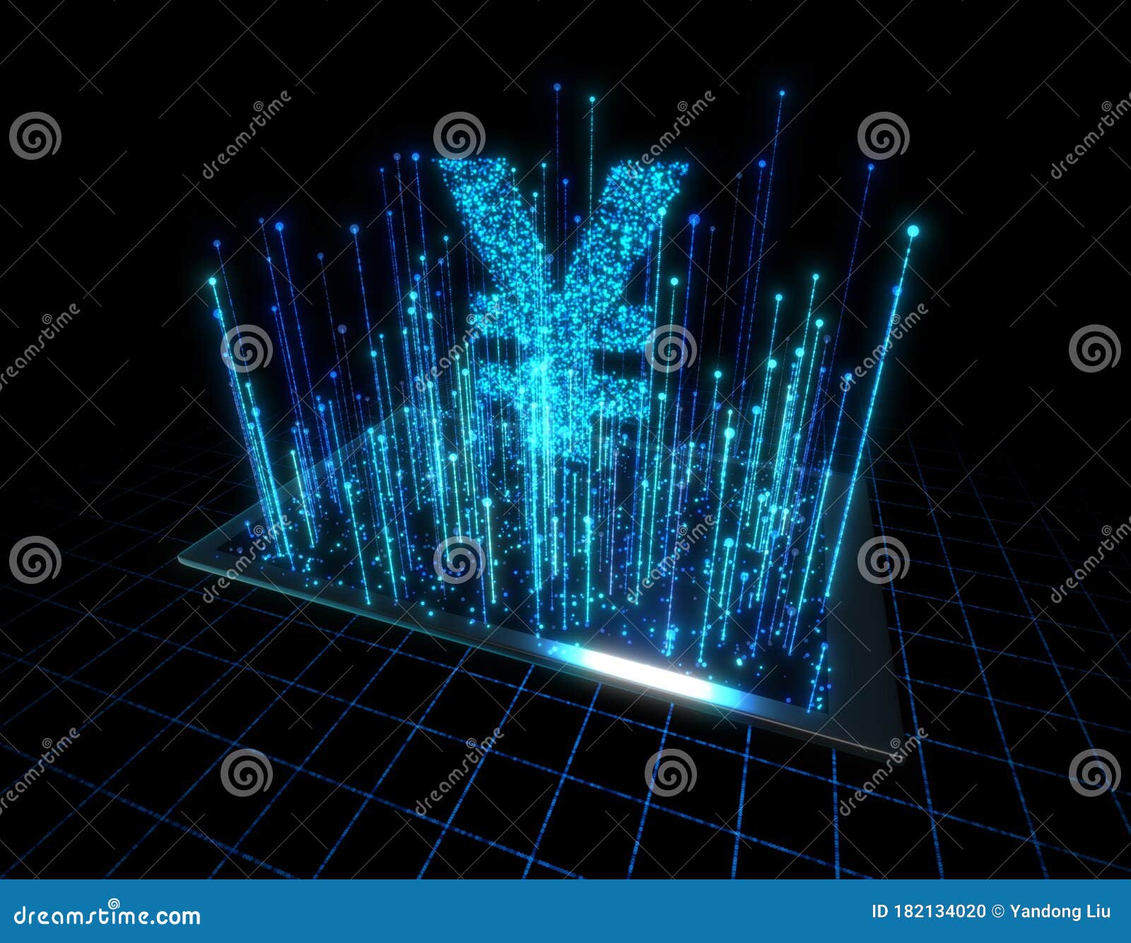 Computer Network Digital Technology, Financial Data Transmission, RMB ...