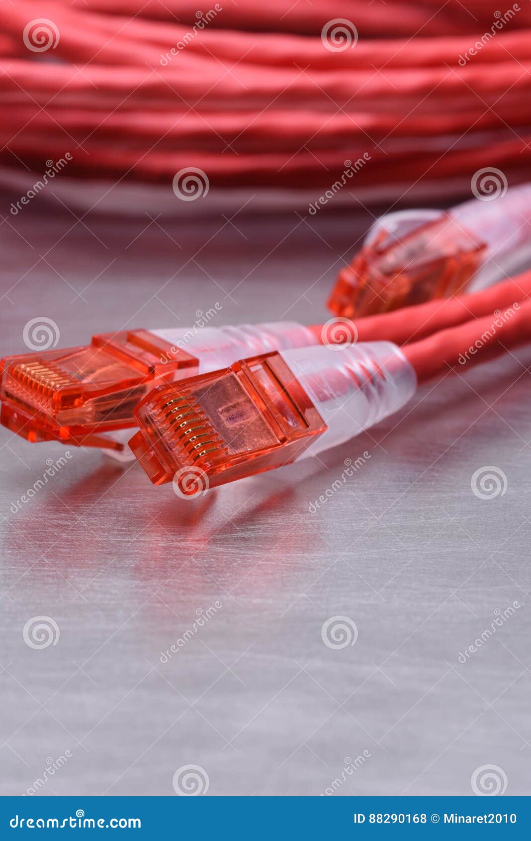 Computer Network Ethernet Cables Stock Photo - Image of connector ...