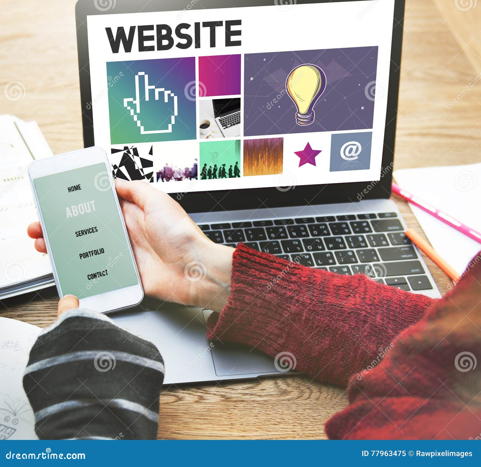 Computer Network Homepage Html Graphic Web Concept Stock Image - Image ...