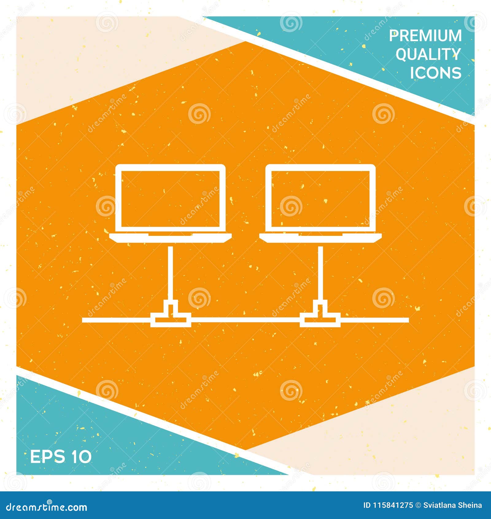 Computer network Icon stock vector. Illustration of graphic - 115841275