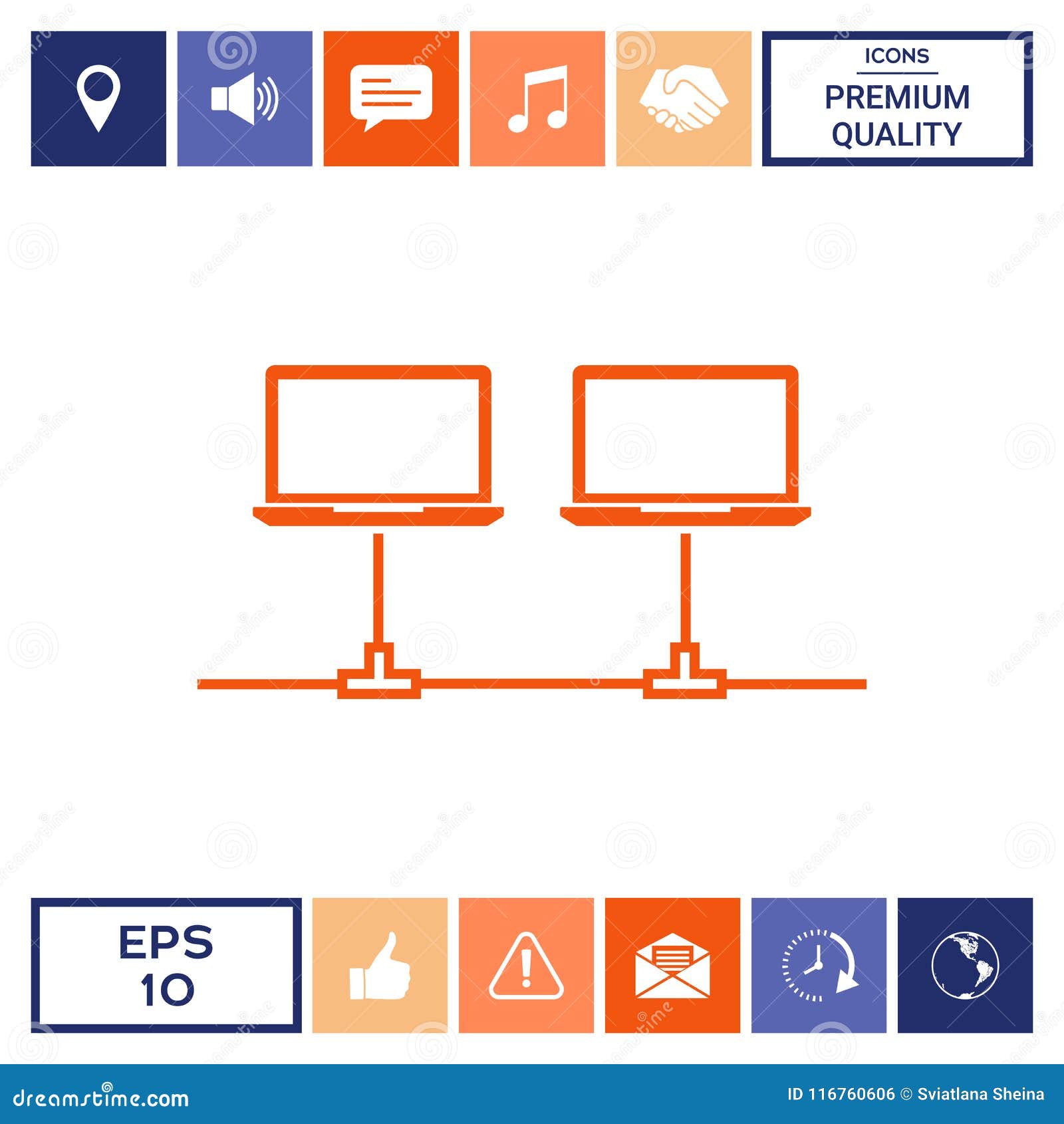 Computer network Icon stock vector. Illustration of business - 116760606