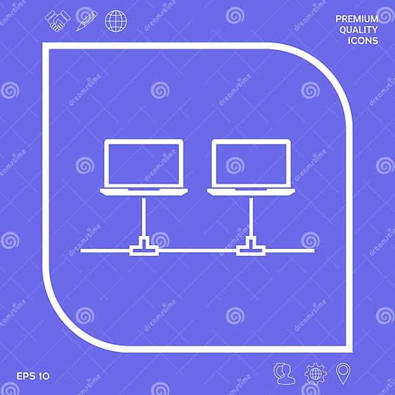 Computer Network Icon. Graphic Elements for Your Design Stock Vector ...