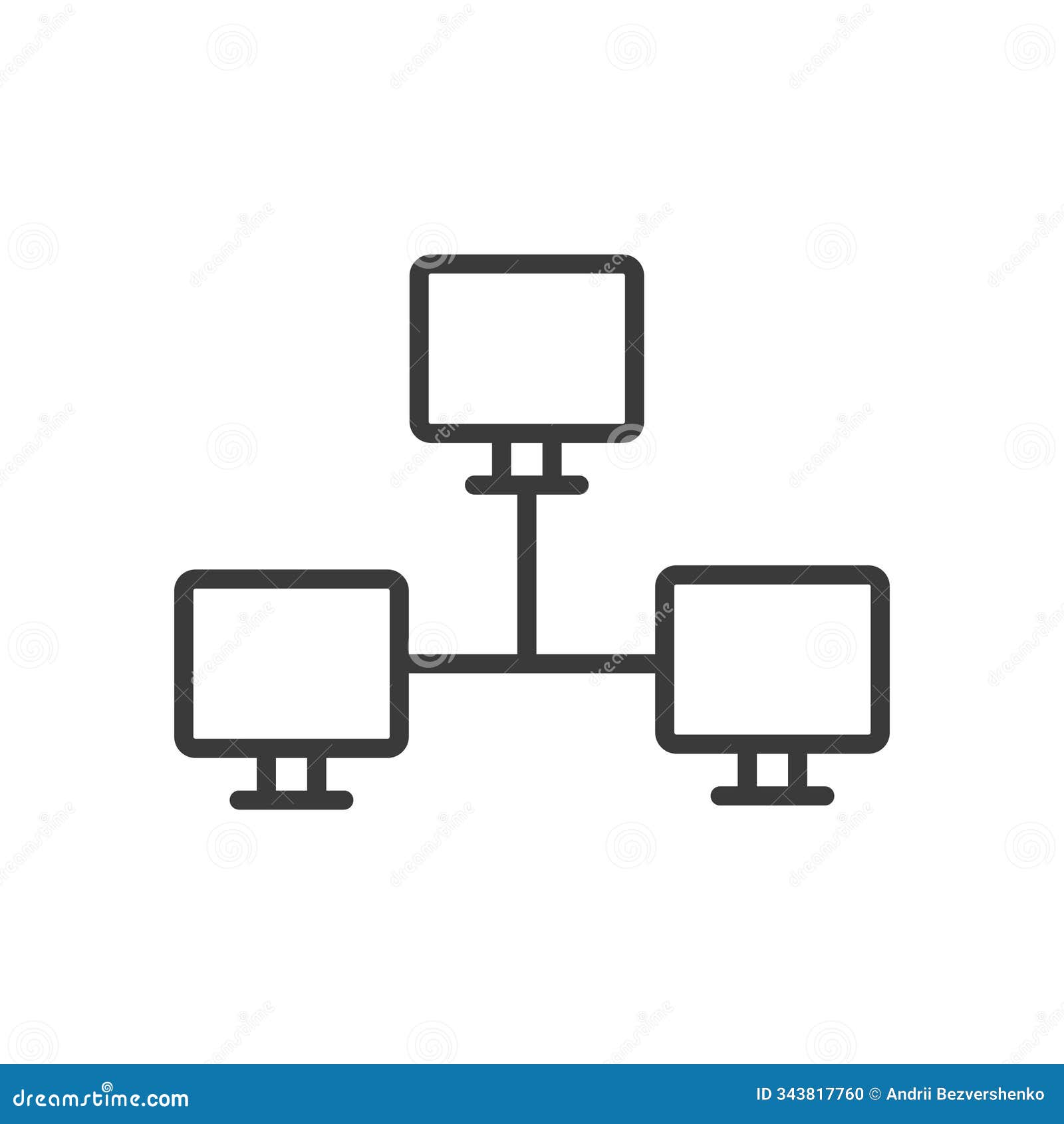 Computer Network, Icon in Line Design. Computer, Network, Connectivity ...