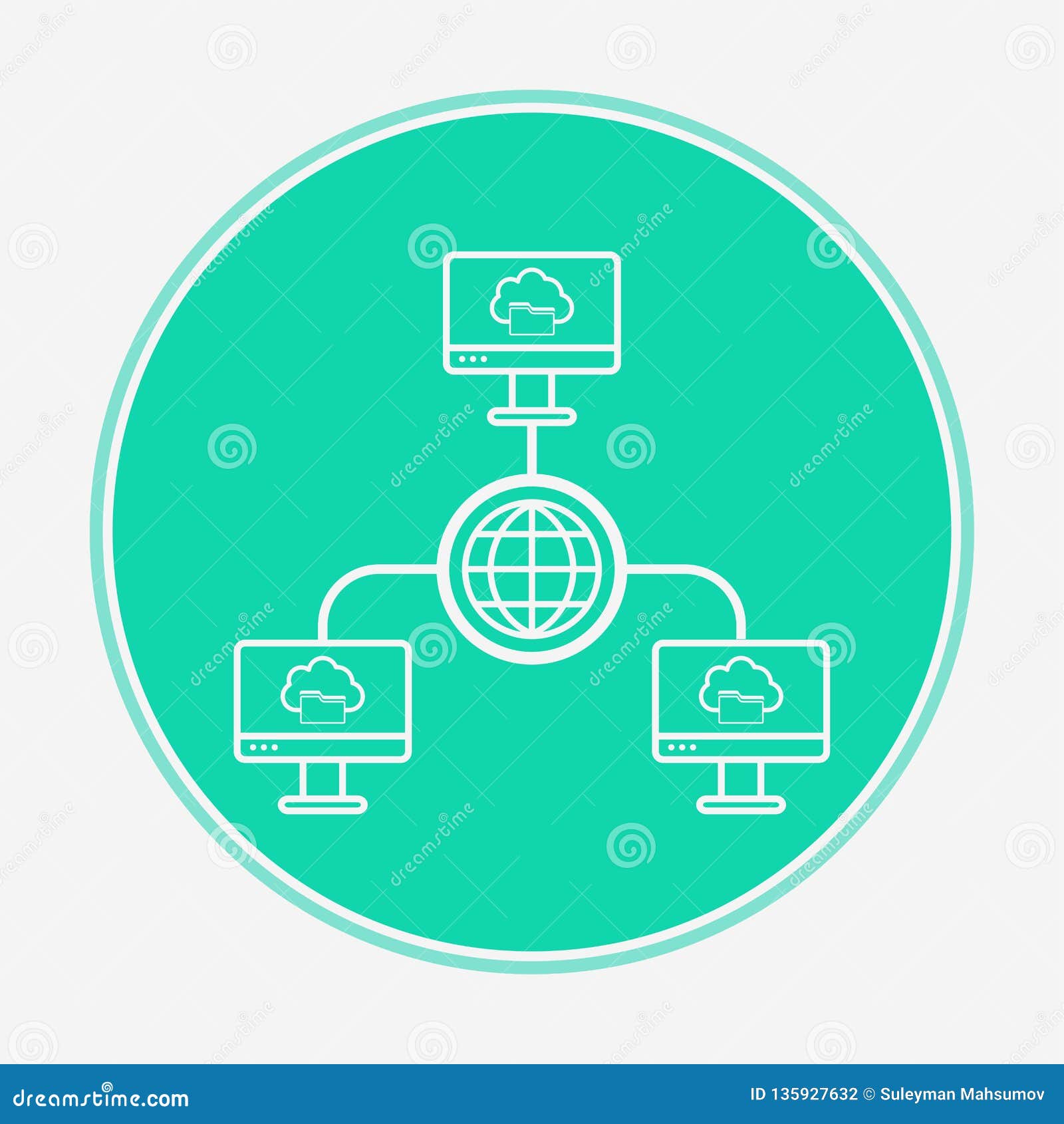 Computer Network Vector Icon Sign Symbol Stock Vector - Illustration of ...