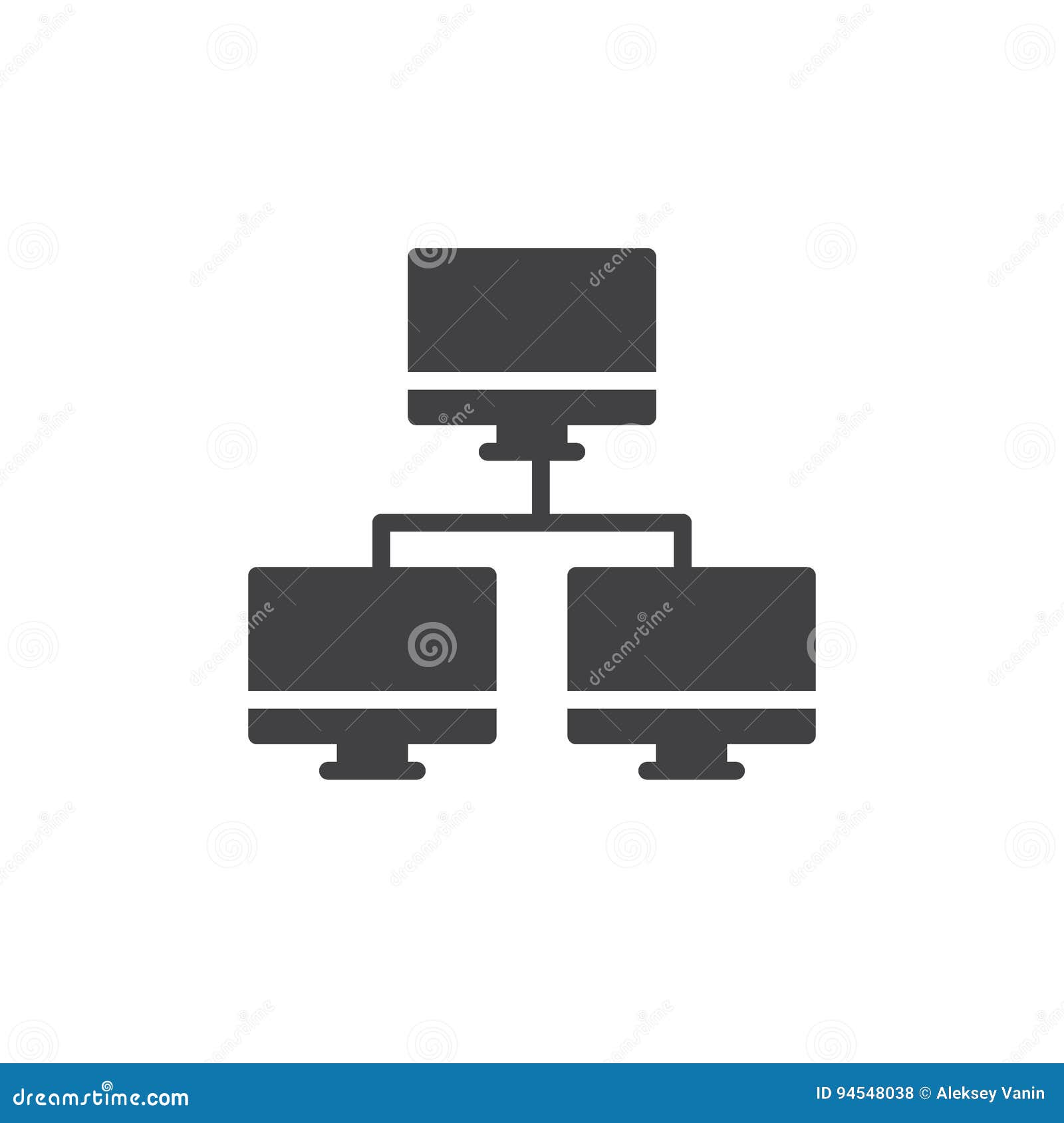 Computer Network Icon Vector, Filled Flat Sign, Solid Pictogram ...