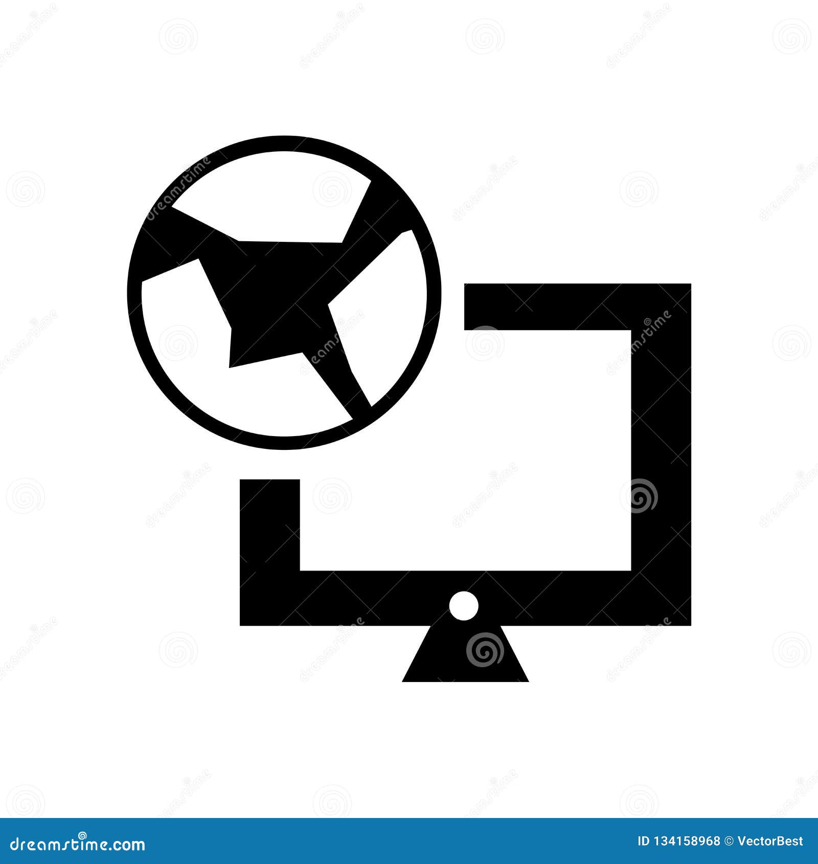 Computer and Network Icon Vector Sign and Symbol Isolated on White ...