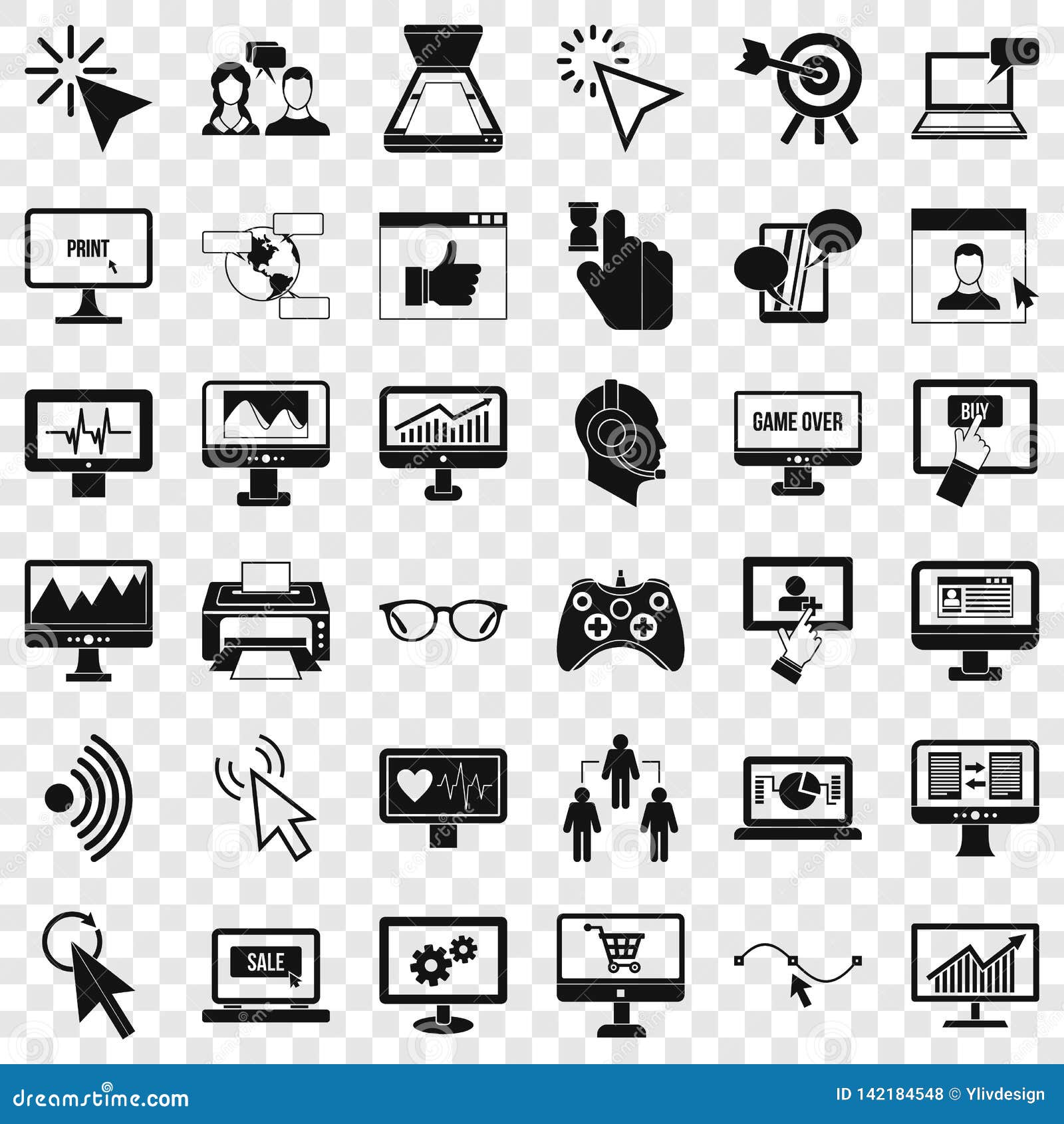 Computer Network Icons Set, Simple Style Stock Vector - Illustration of ... Computer Network Icons Set, Simple Style Stock Vector - Illustration of ...