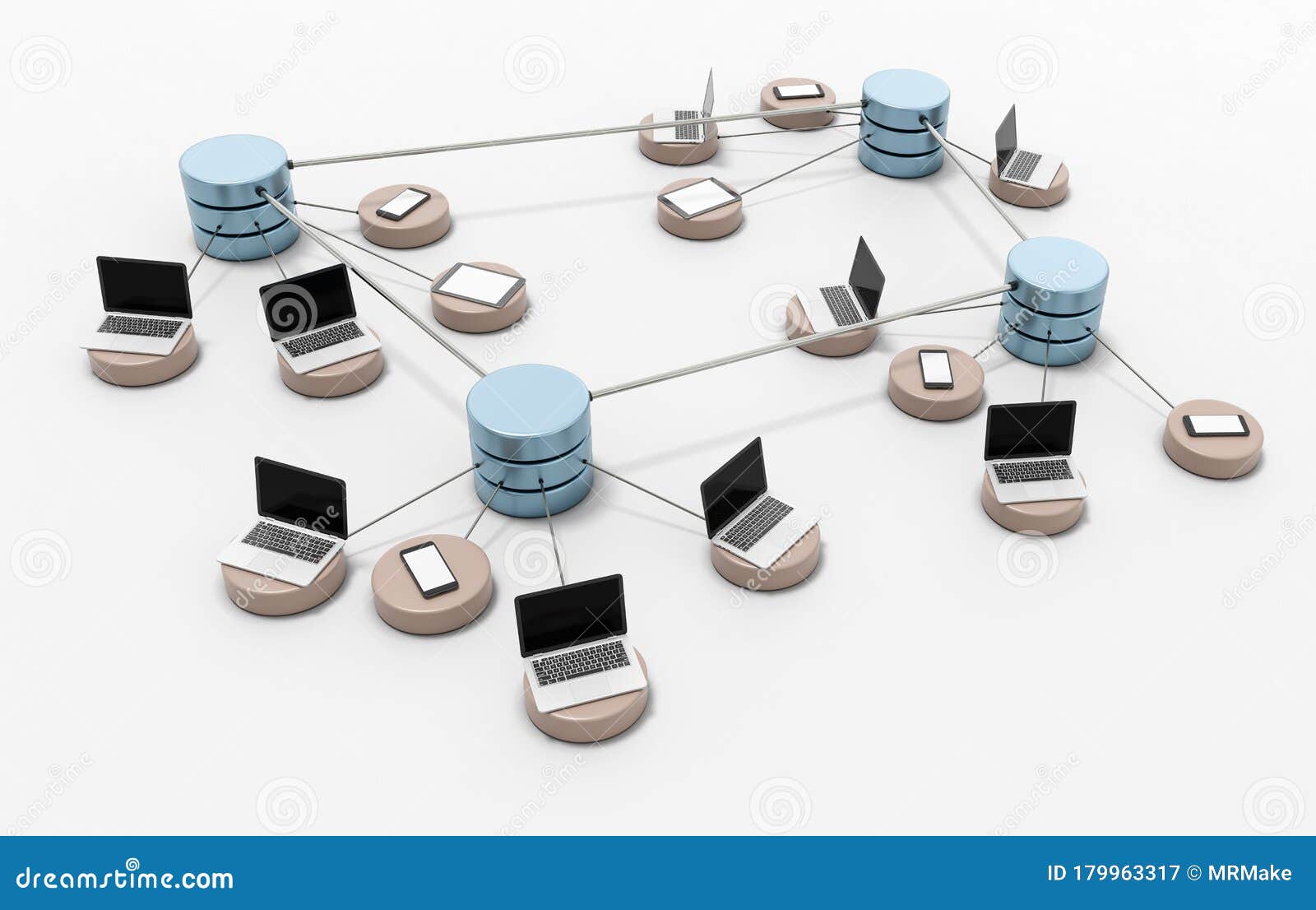 Computer Network Illustration Stock Illustration - Illustration of ...