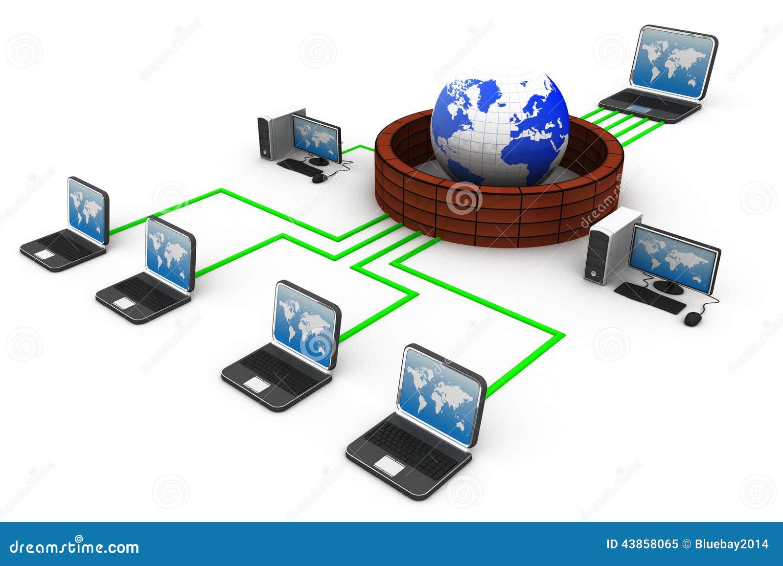 Computer Network stock illustration. Illustration of concept - 43858065