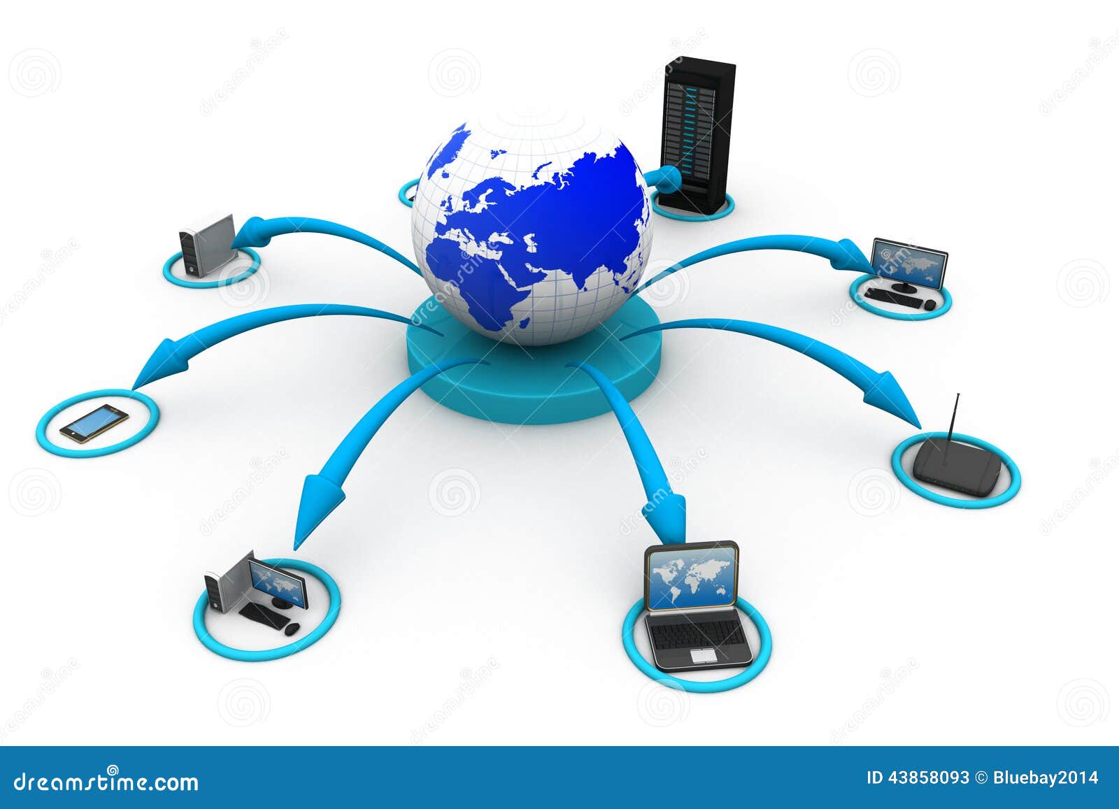 Computer Network stock illustration. Illustration of connectivity ...