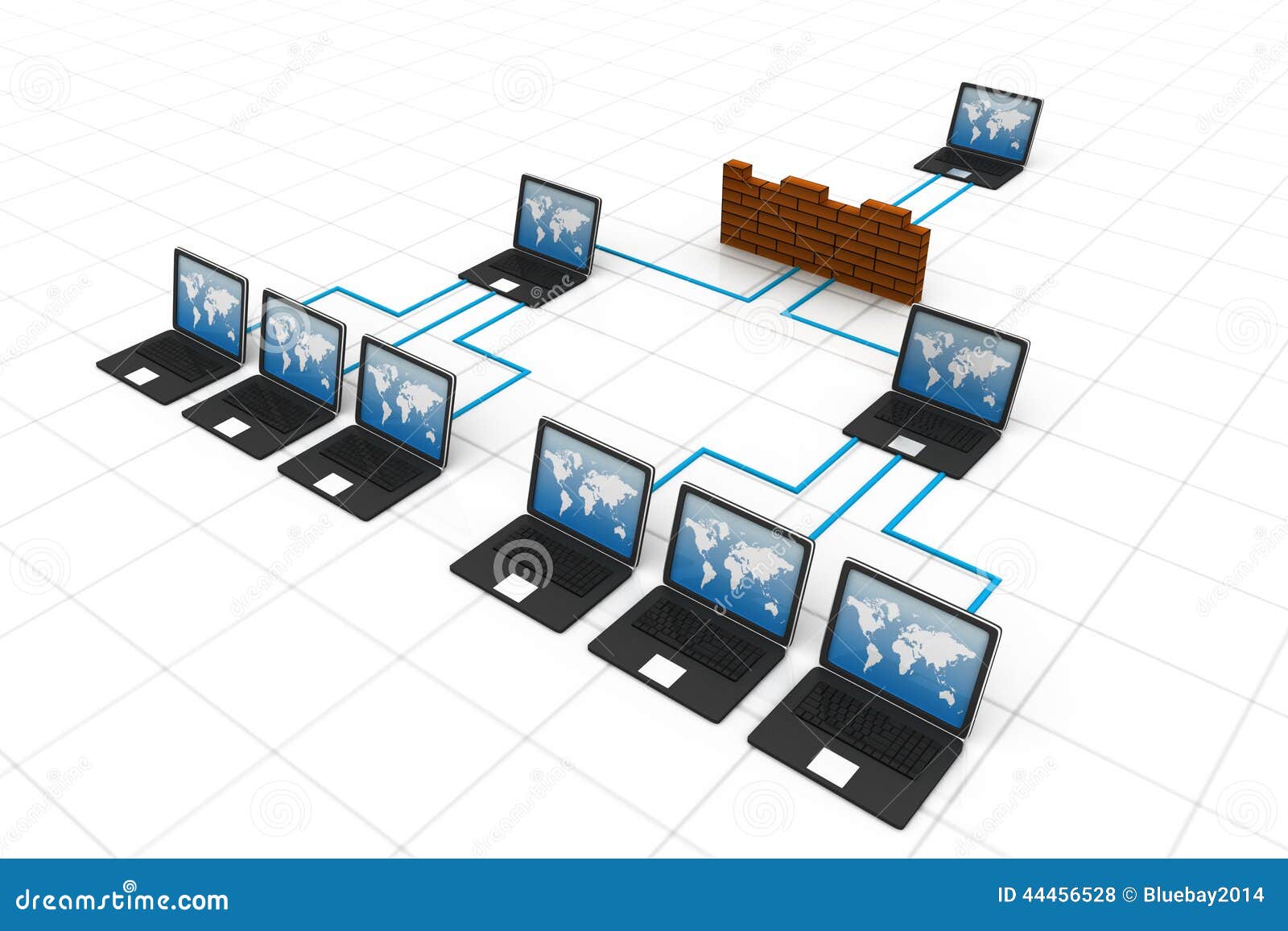 Computer Network stock illustration. Illustration of database - 44456528