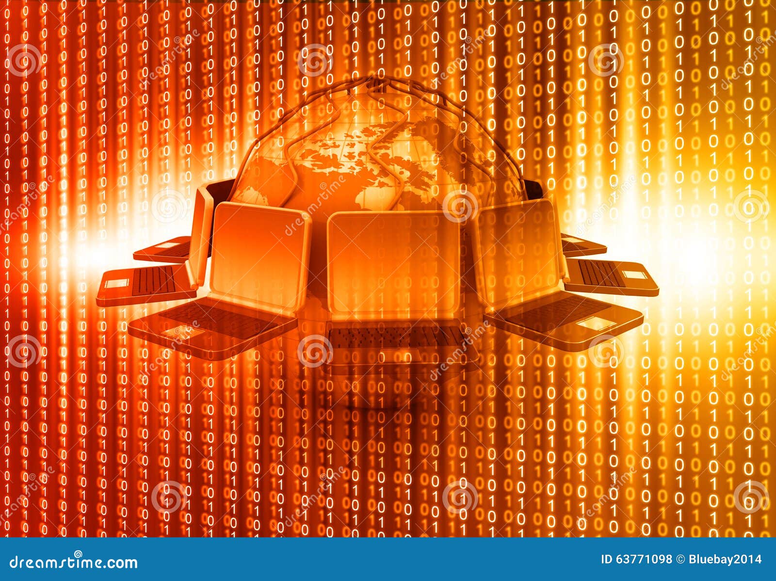 Computer Network stock illustration. Illustration of concept - 63771098