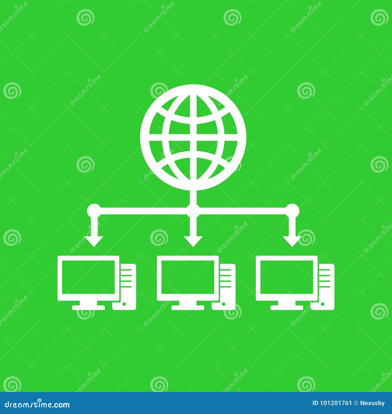 Computer Network and Internet Icon Stock Vector - Illustration of ...