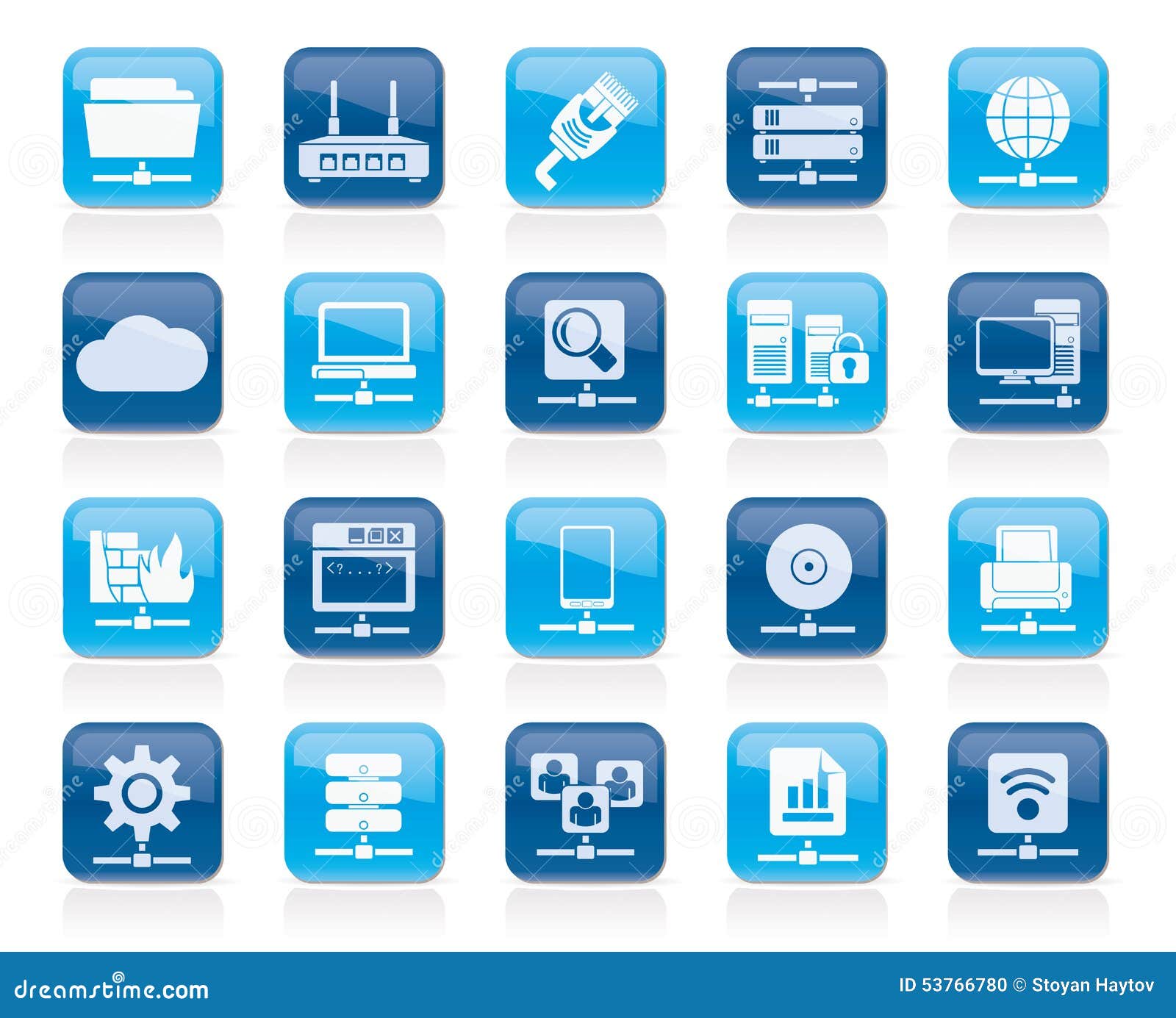 Computer Network and Internet Icons Stock Vector - Illustration of ... Computer Network and Internet Icons Stock Vector - Illustration of ...