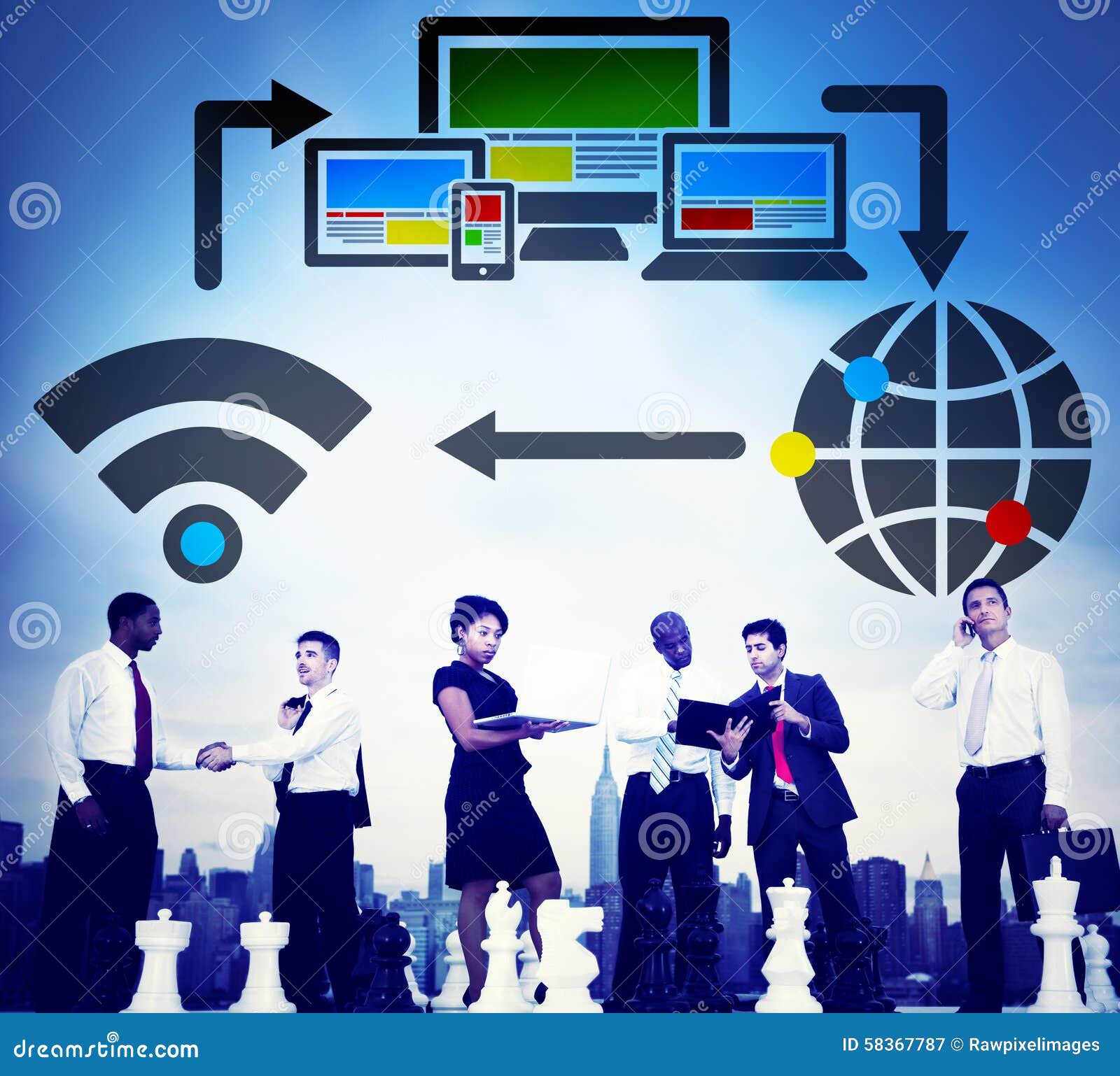 Computer Network Internet Technology Connection Concept Stock Image ...