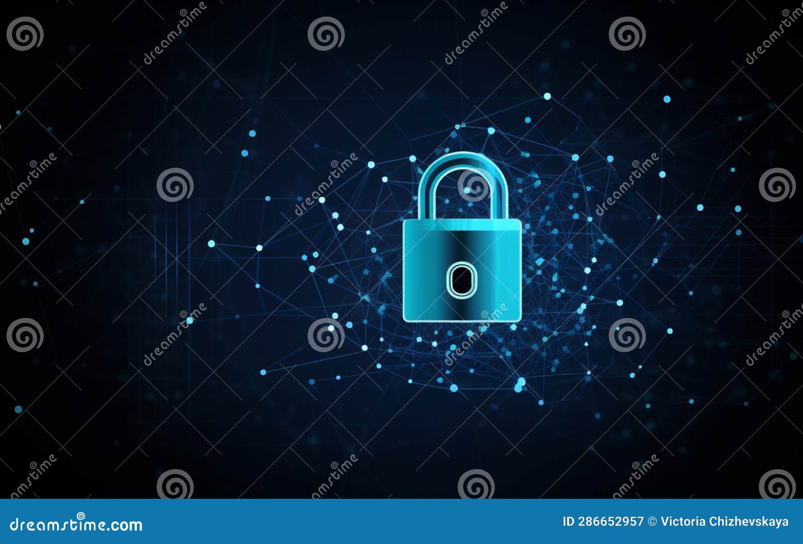 Cyberspace Digital Lock Network Cyber Protection System Technology ...