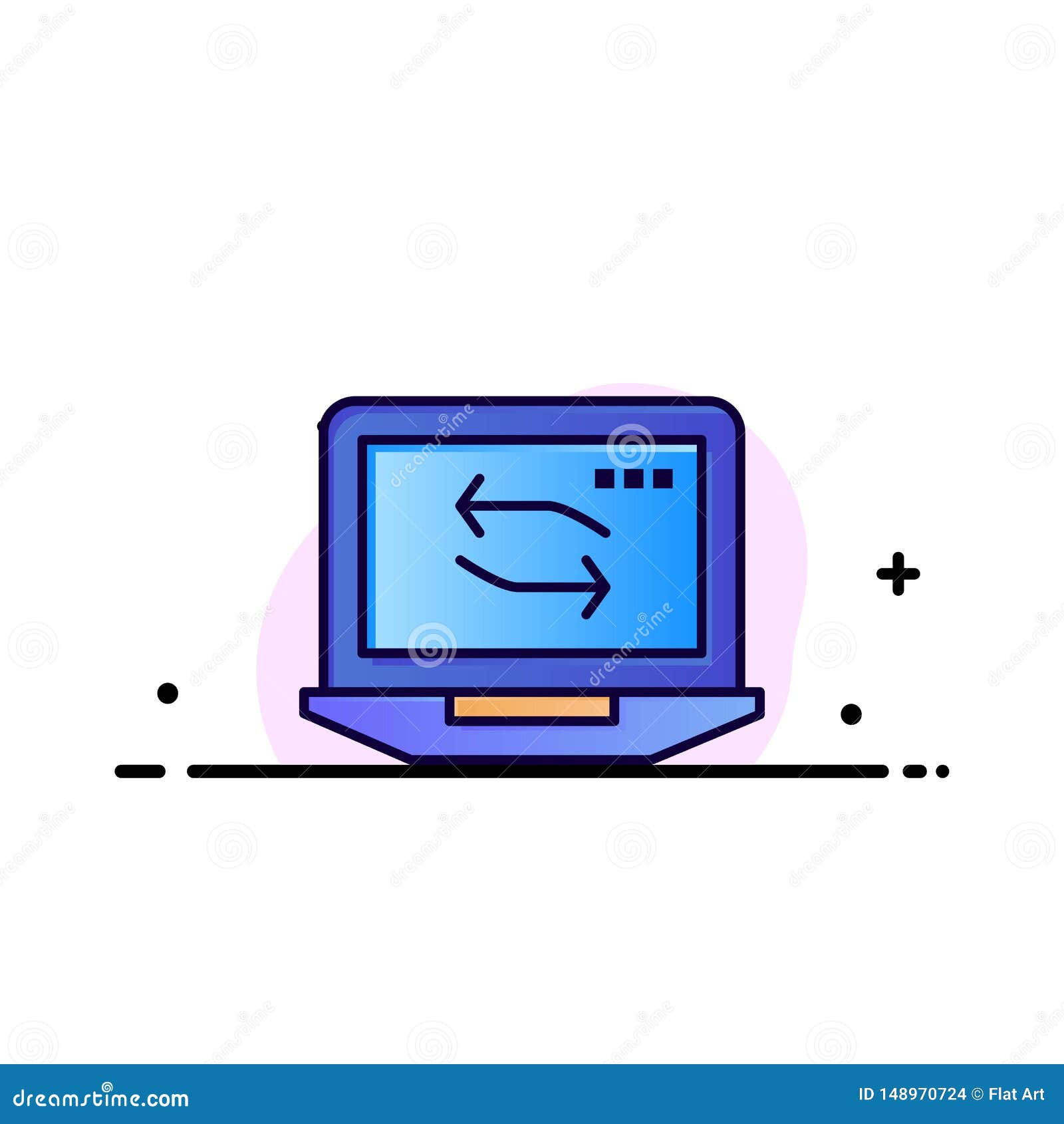 Computer, Network, Laptop, Hardware Business Flat Line Filled Icon ...