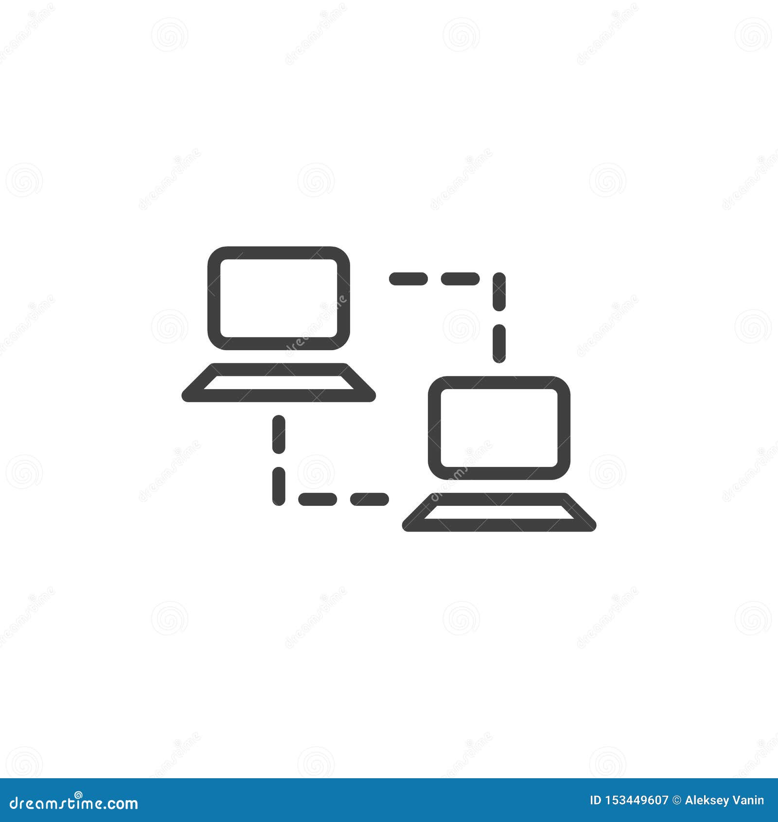 Computer network line icon stock vector. Illustration of sign - 153449607