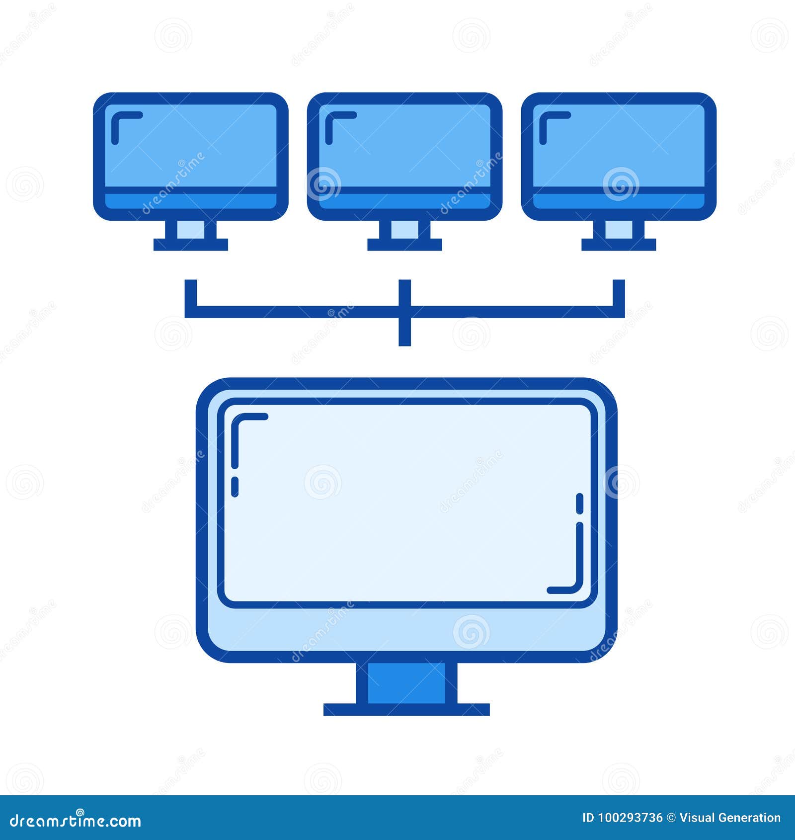 Computer Network Line Icon. Stock Vector - Illustration of draw, linear ... Computer Network Line Icon. Stock Vector - Illustration of draw, linear ...