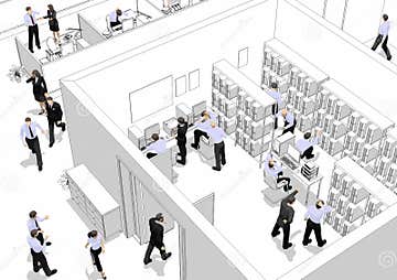 Computer Network Malfunction Stock Illustration - Illustration of ...