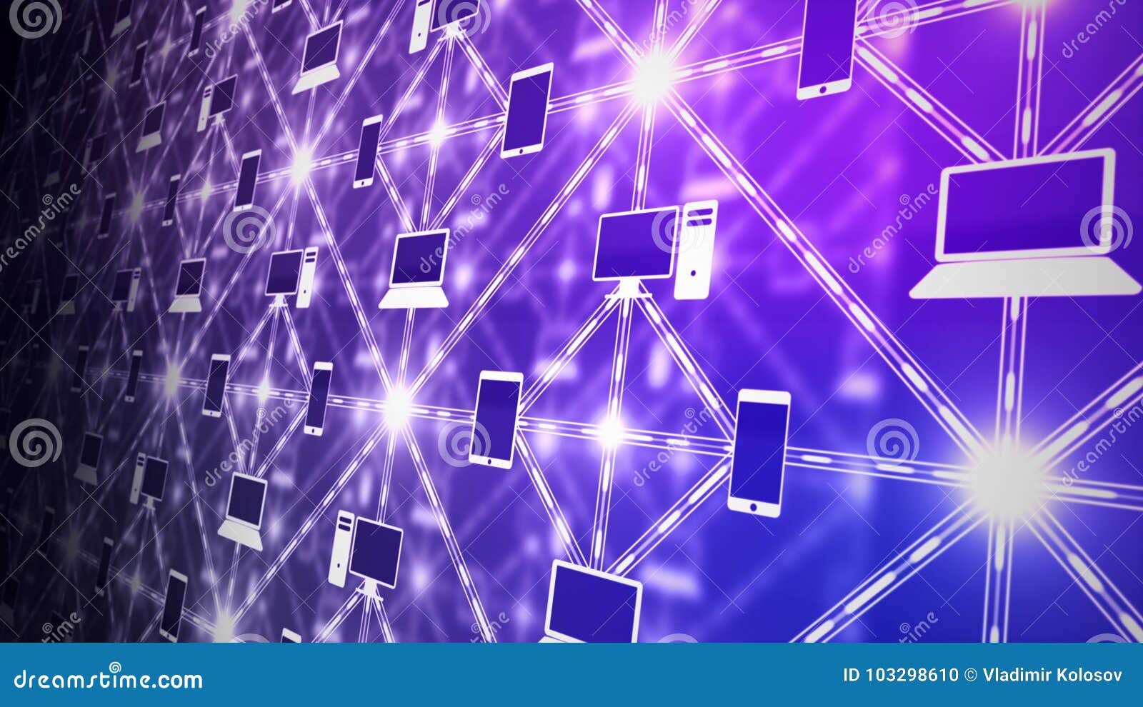 Computer Network Matrix Connection Stock Illustration - Illustration of ...