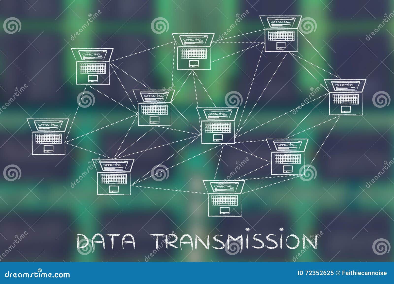 Computer Network with Plenty of Connections, Data Transmission Stock ... Computer Network with Plenty of Connections, Data Transmission Stock ...