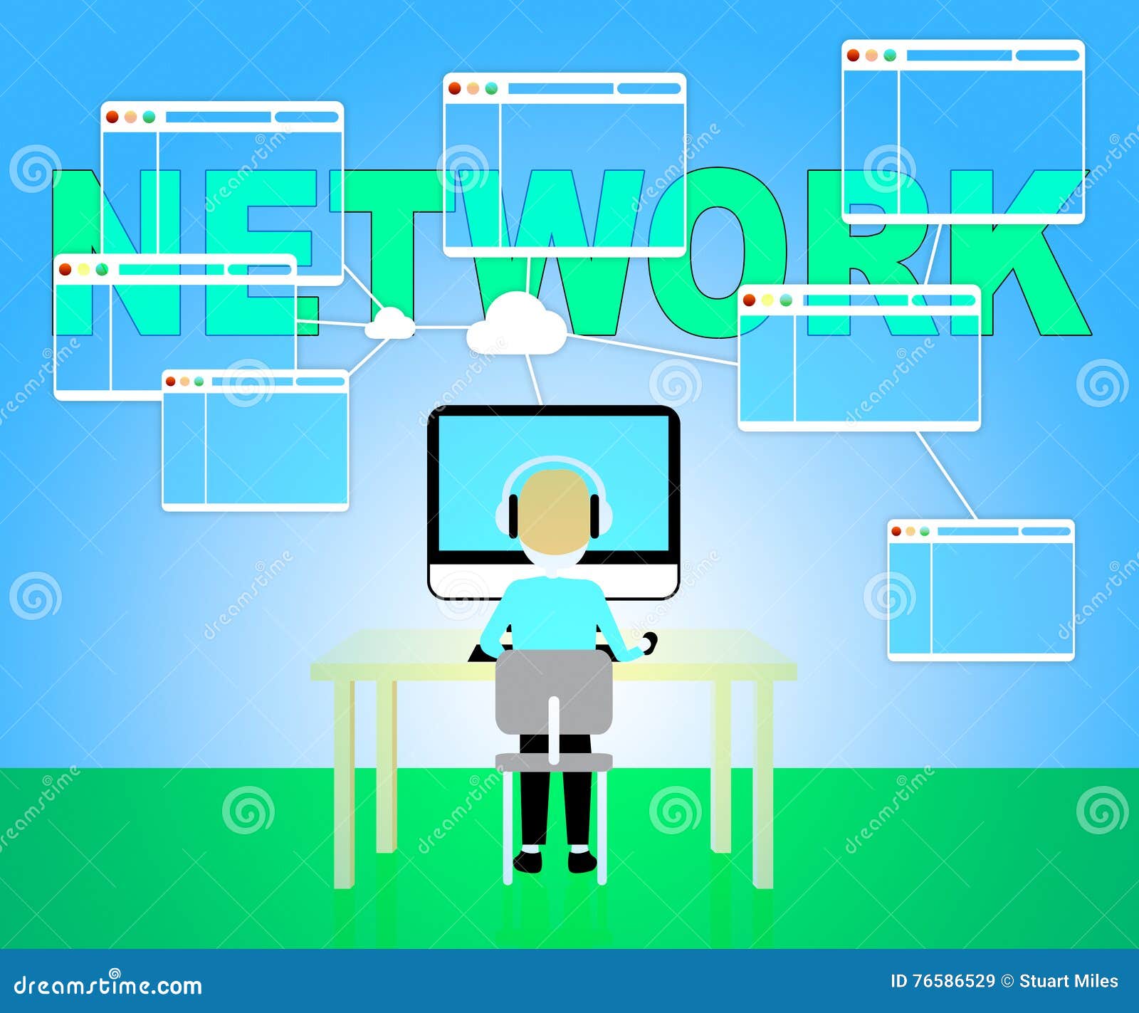 Computer Network Represents Global Communications and Communicate Stock ... Computer Network Represents Global Communications and Communicate Stock ...
