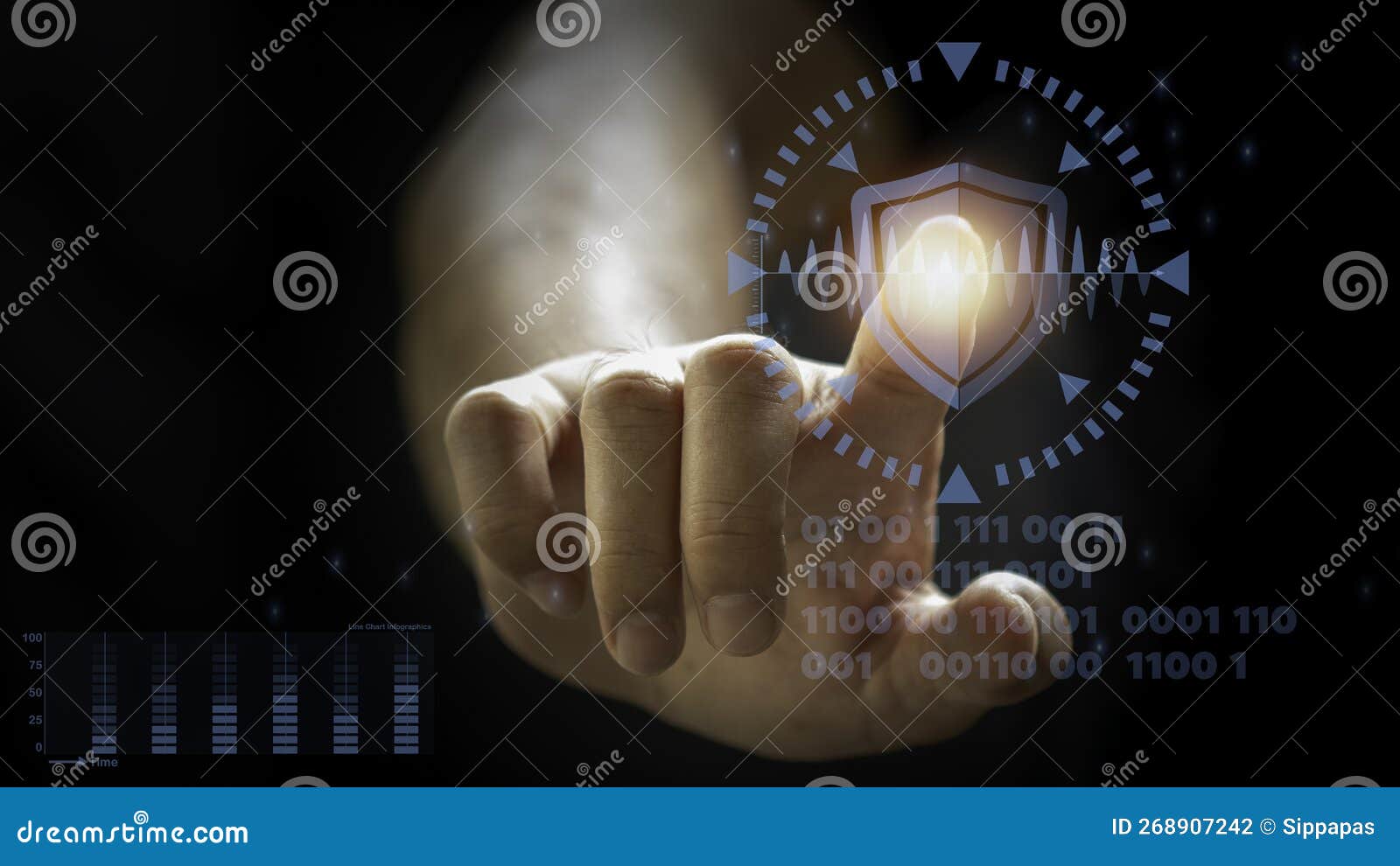 Computer Network Security Protect and Secure Your Data Concept Stock ...