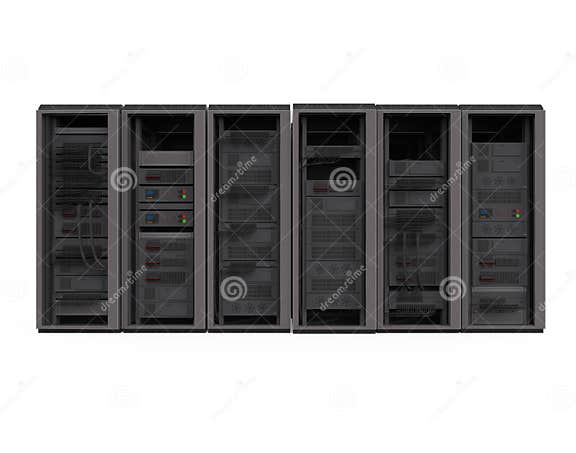 Computer Network Server Isolated Stock Illustration - Illustration of ...