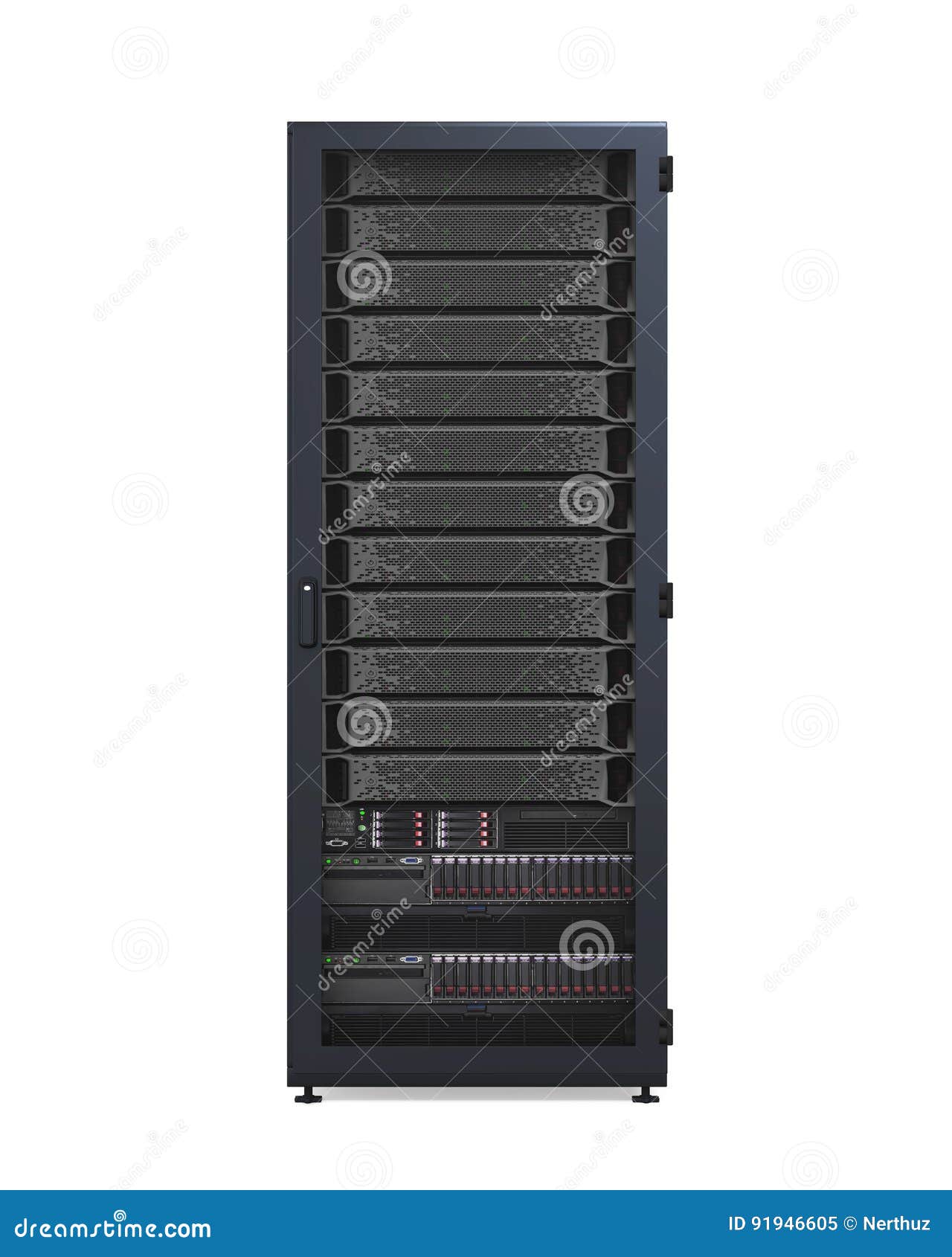 Computer Network Server Isolated Stock Illustration - Illustration of ...