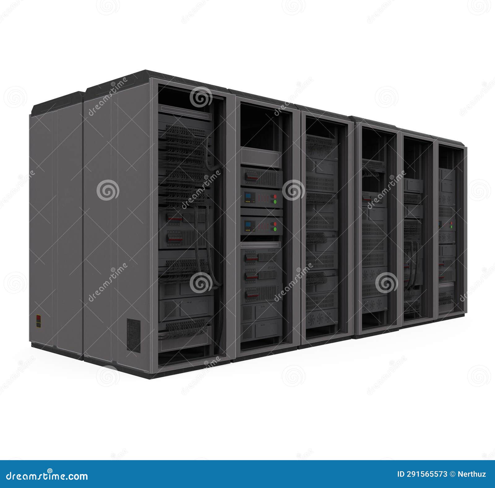 Computer Network Server Isolated Stock Illustration - Illustration of ...