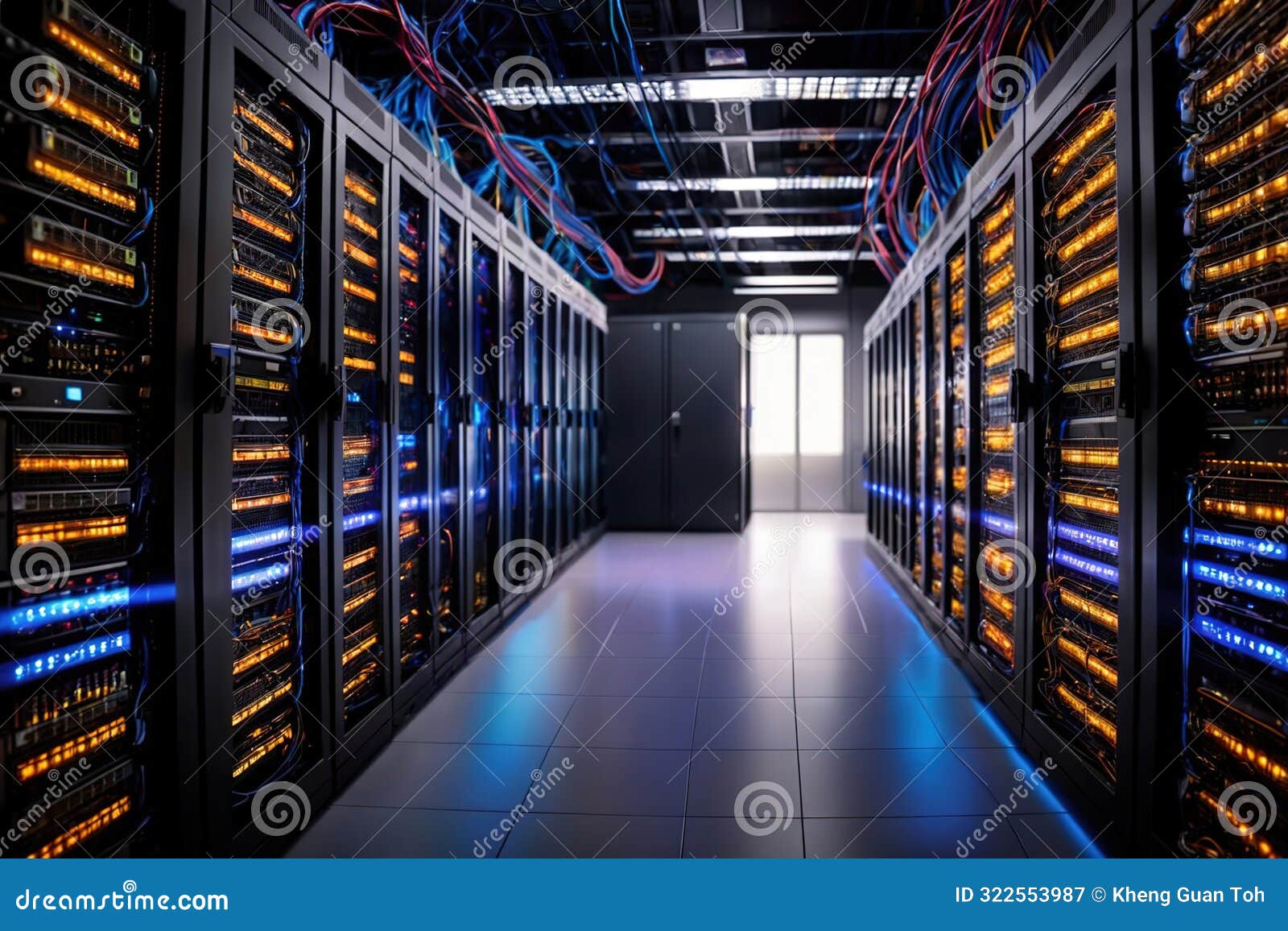 Computer Network Server Room, Data Communications Technology Wiring ...