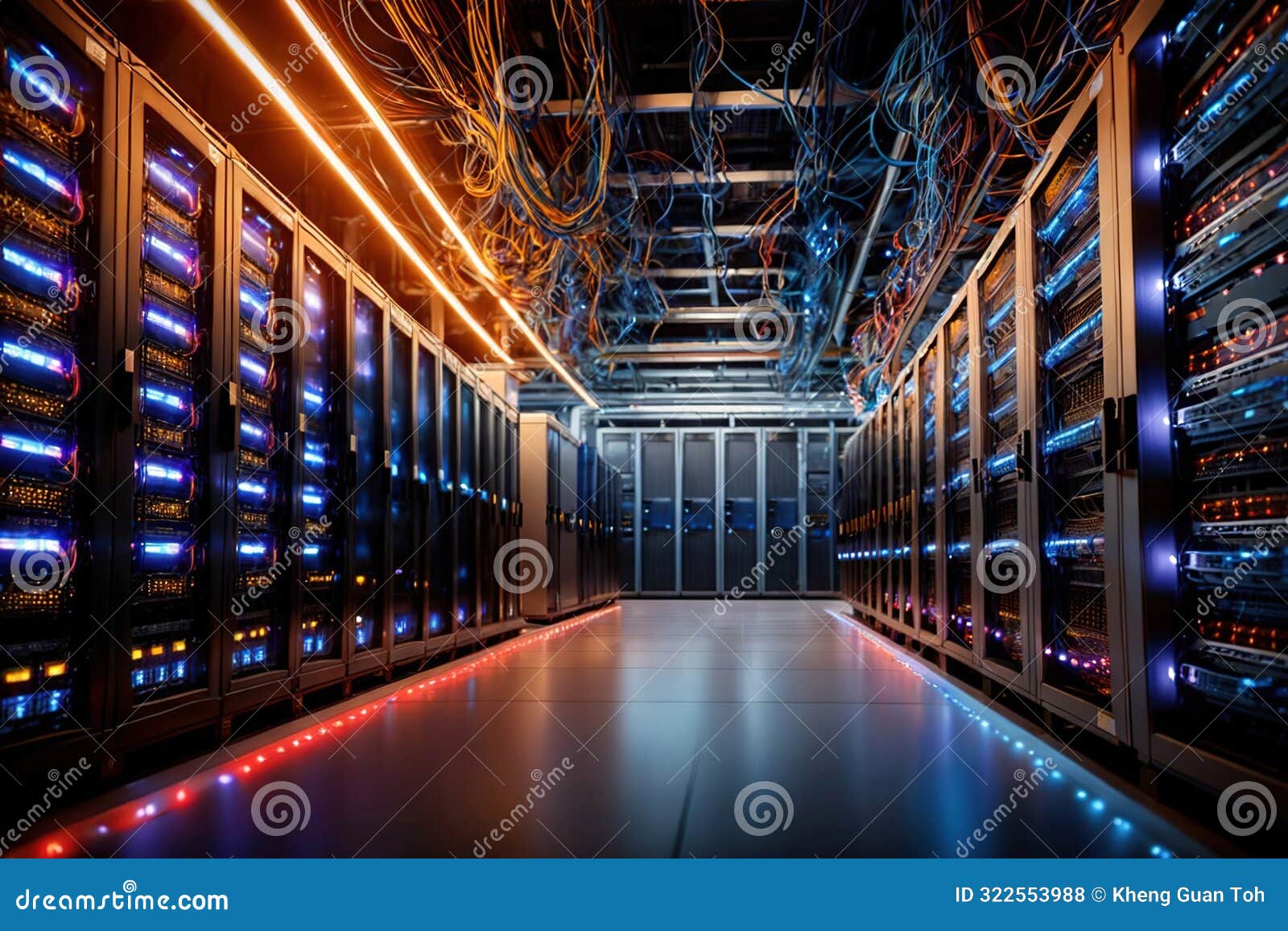 Computer Network Server Room, Data Communications Technology Wiring ...