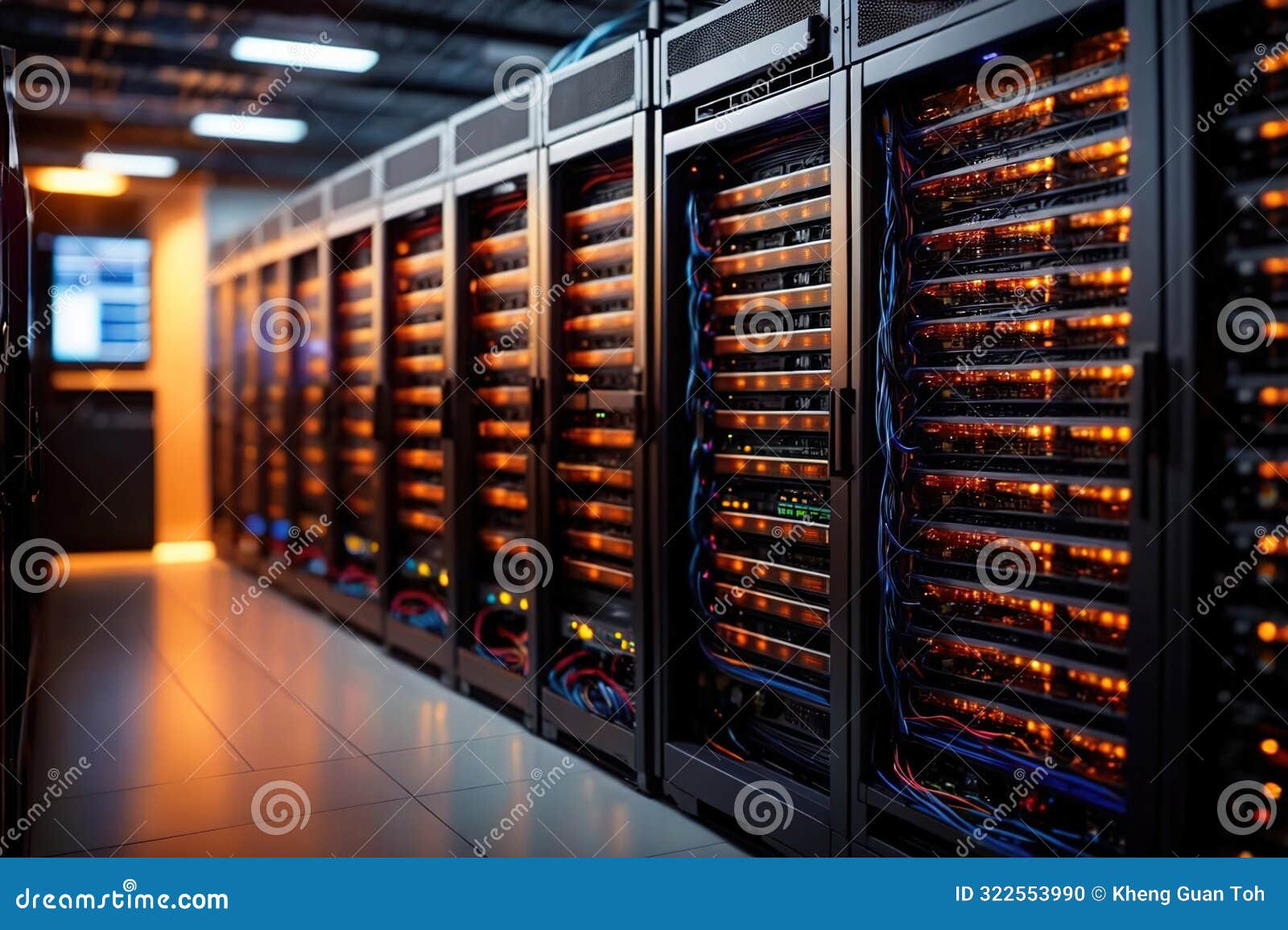 Computer Network Server Room, Data Communications Technology Wiring ...