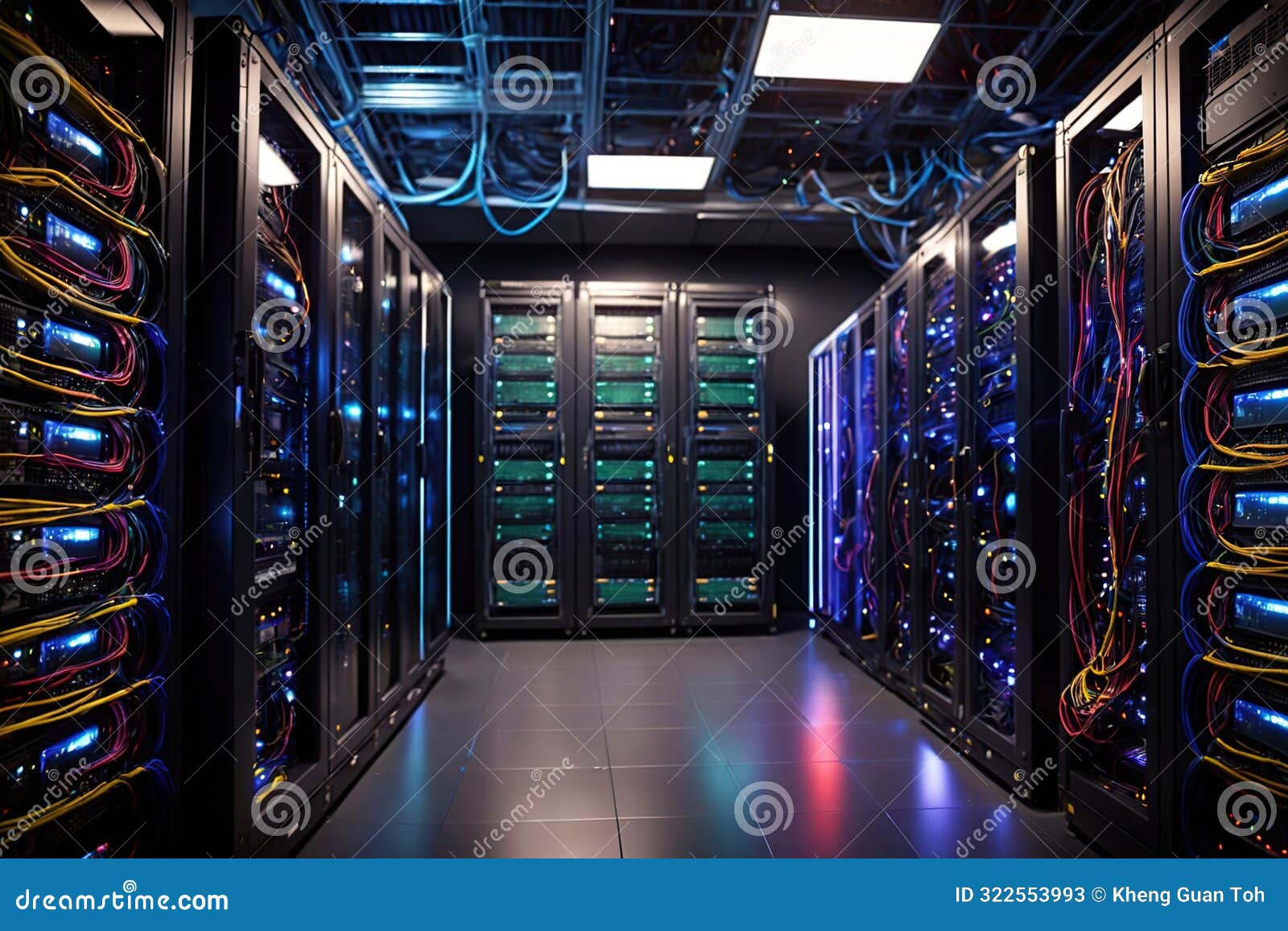 Computer Network Server Room, Data Communications Technology Wiring ...