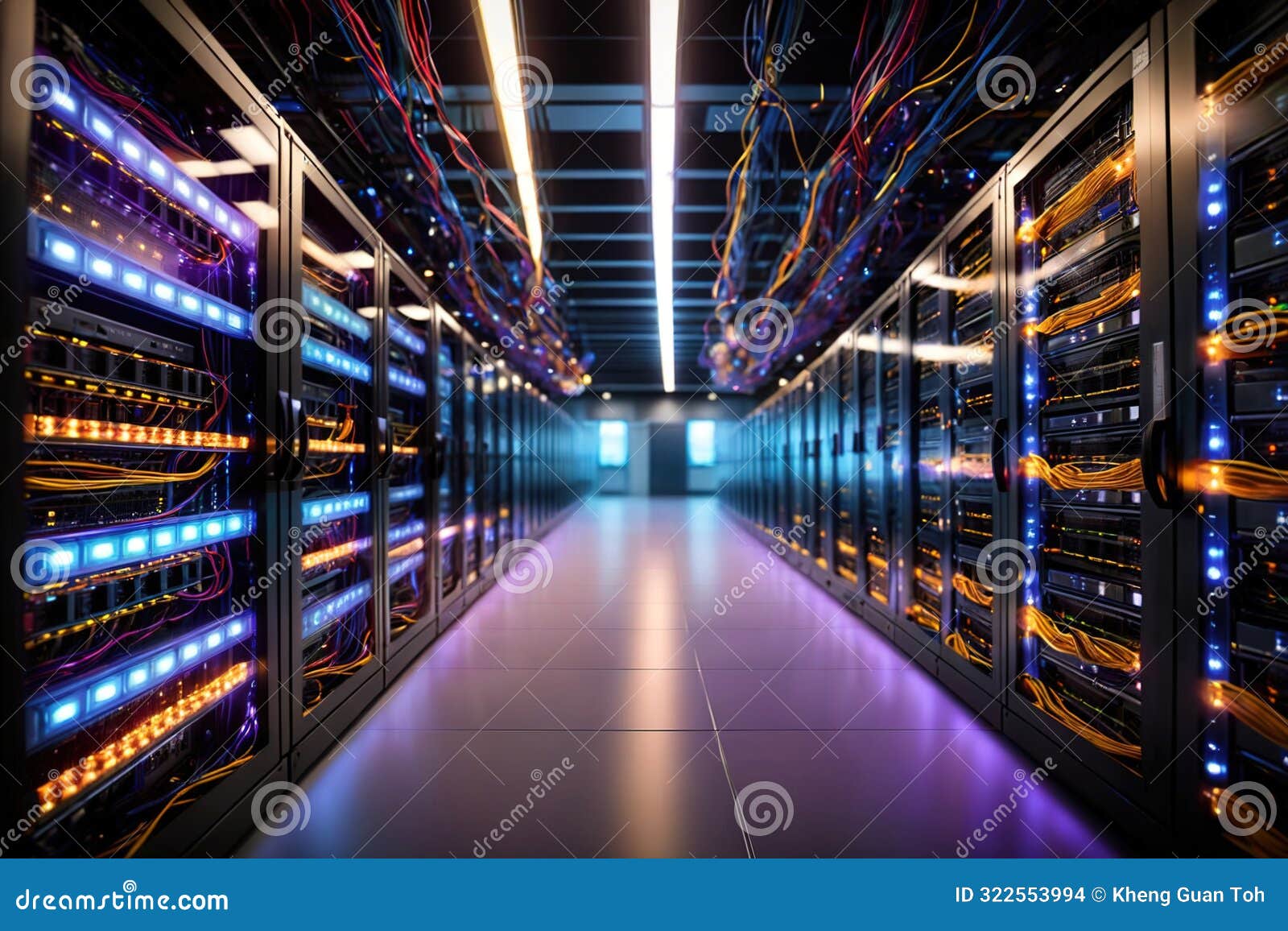 Computer Network Server Room, Data Communications Technology Wiring ...