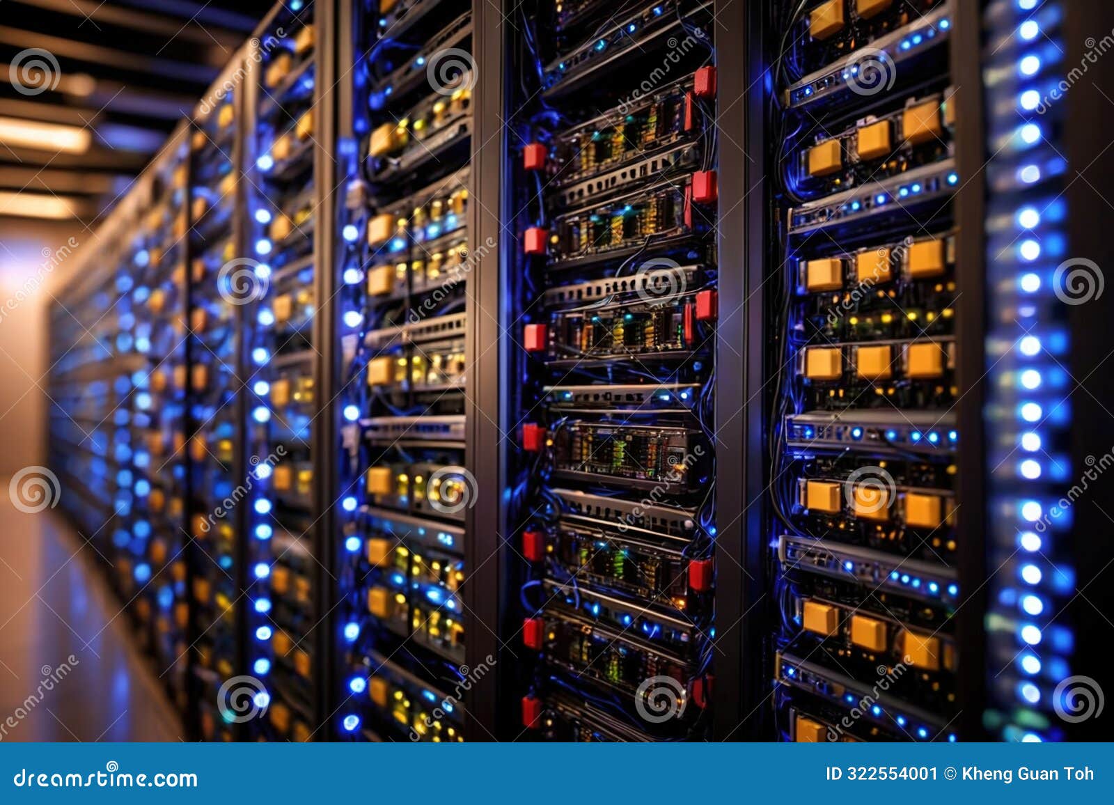 Computer Network Server Room, Data Communications Technology Wiring ...