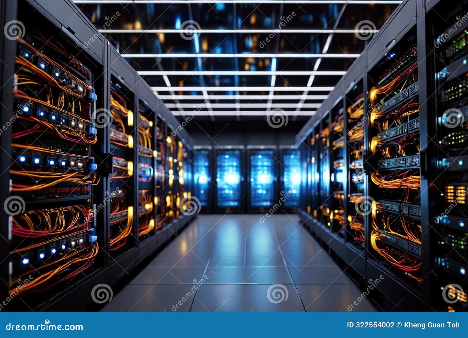 Computer Network Server Room, Data Communications Technology Wiring ...