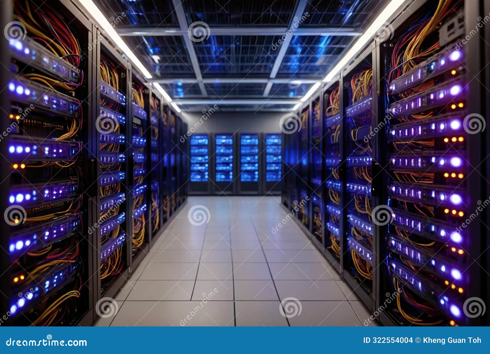 Computer Network Server Room, Data Communications Technology Wiring ...