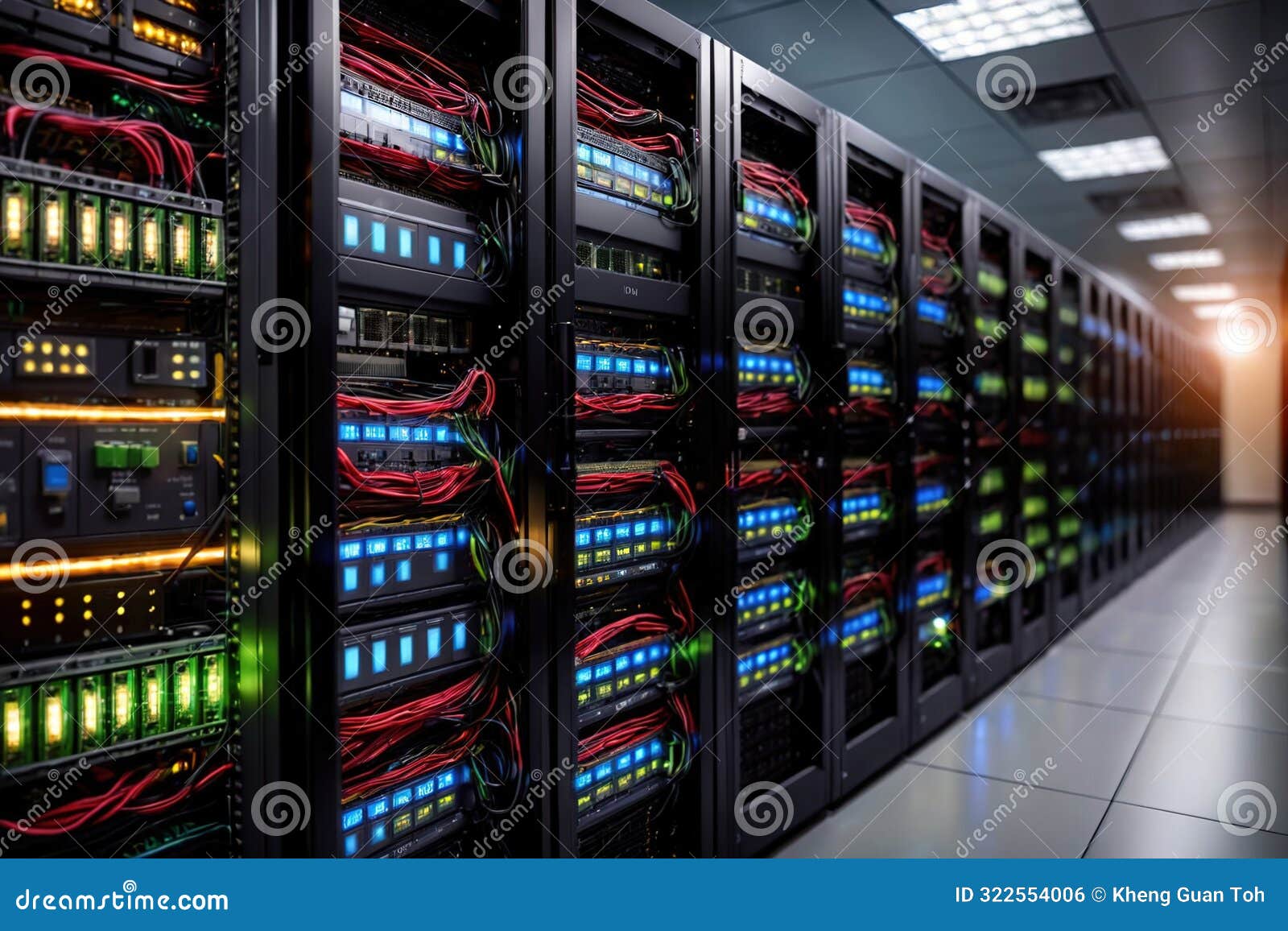 Computer Network Server Room, Data Communications Technology Wiring ...