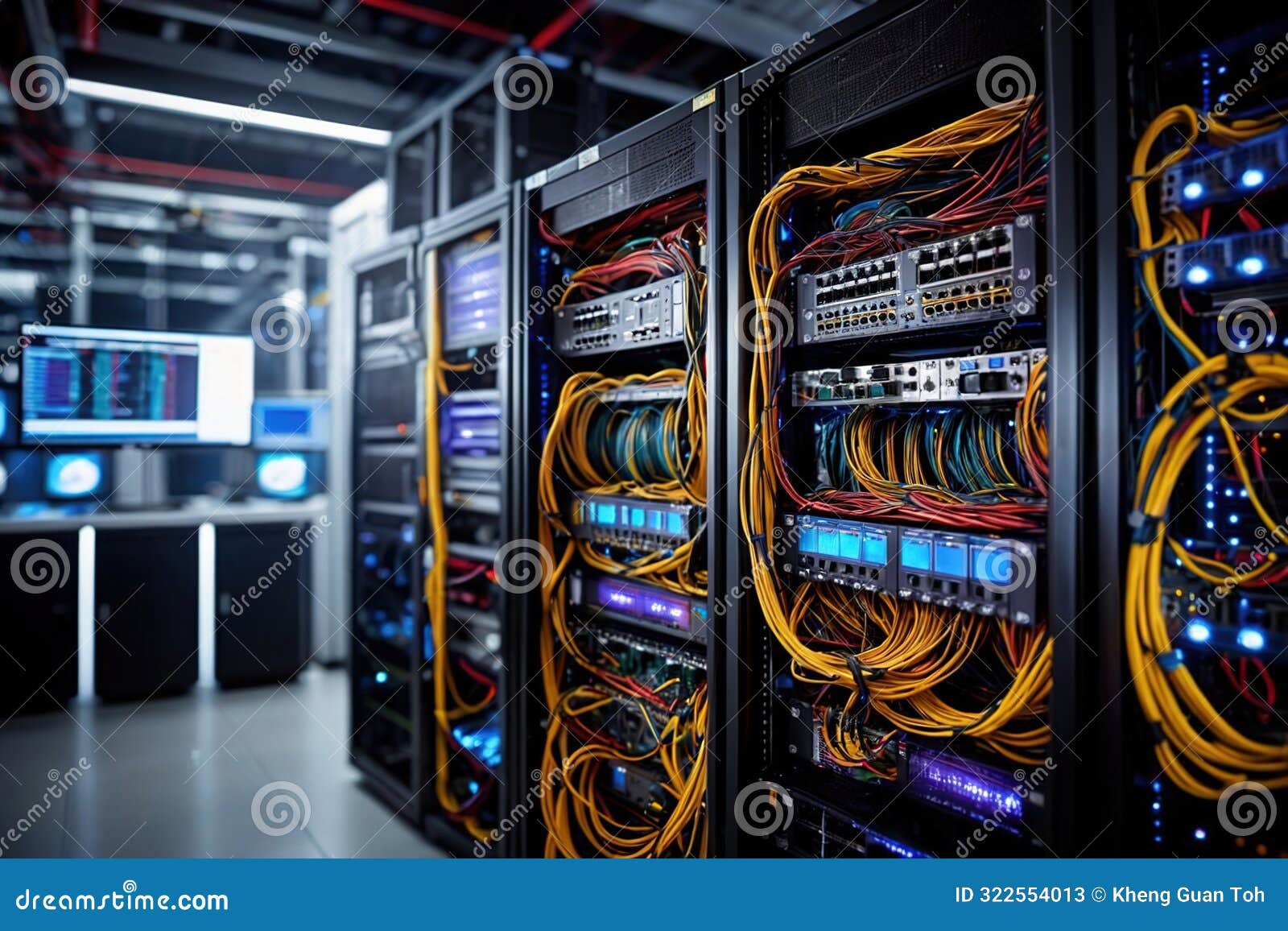 Computer Network Server Room, Data Communications Technology Wiring ...