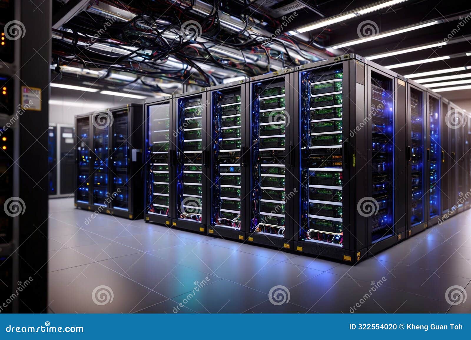 Computer Network Server Room, Data Communications Technology Wiring ...