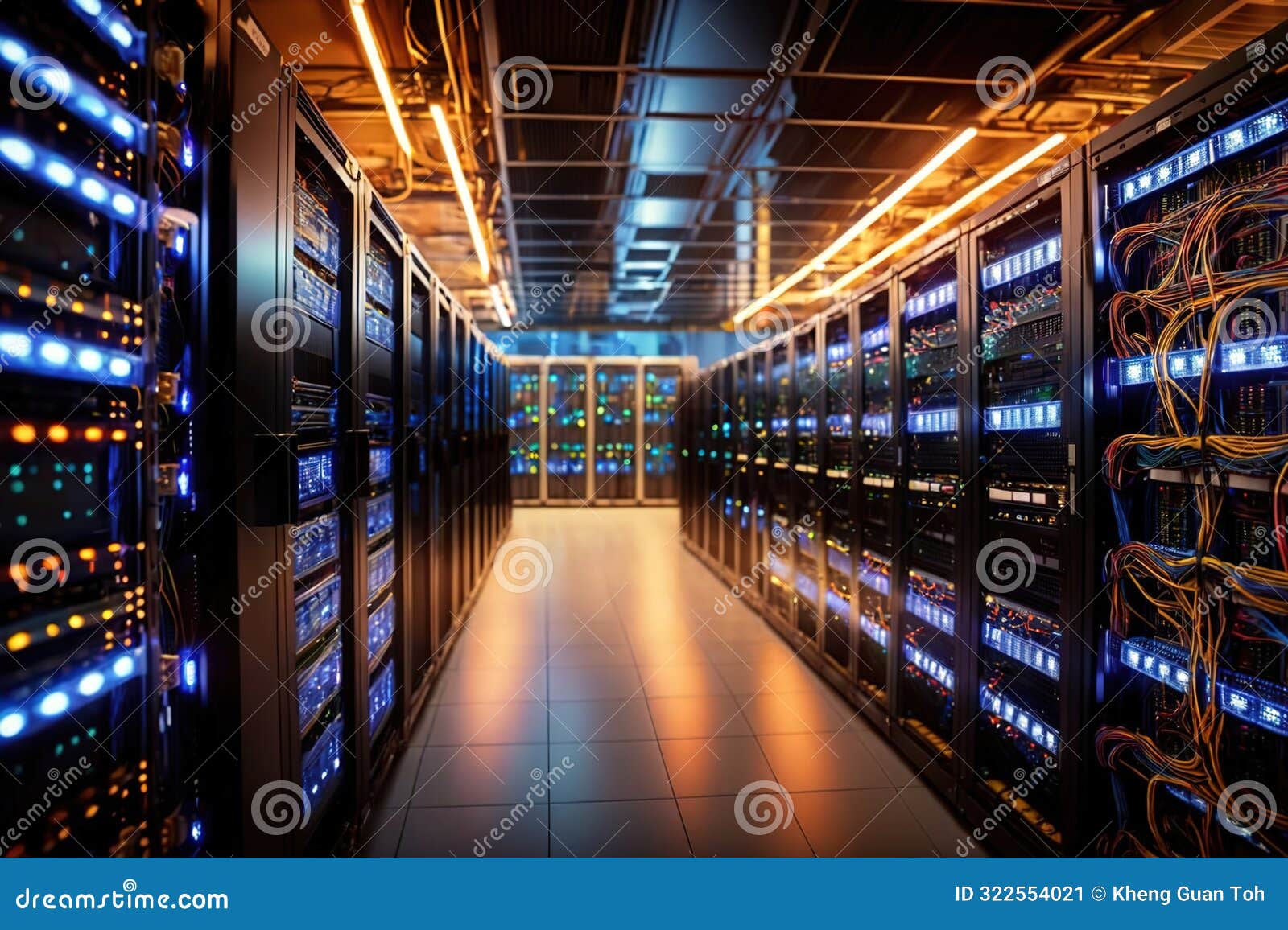 Computer Network Server Room, Data Communications Technology Wiring ...